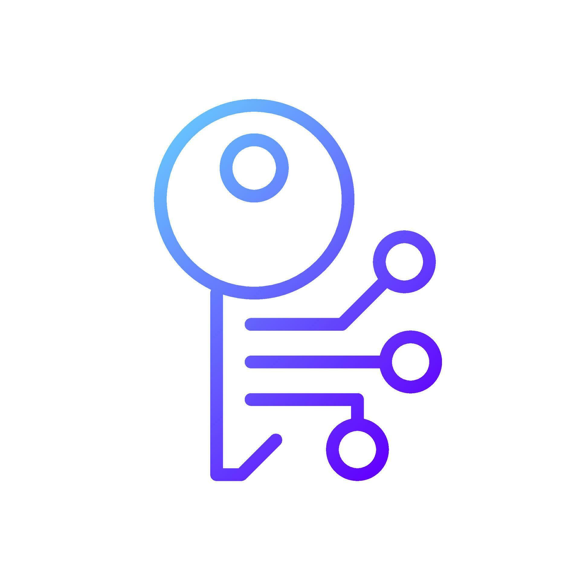 Encryption pixel perfect gradient linear vector icon. Encoded ...