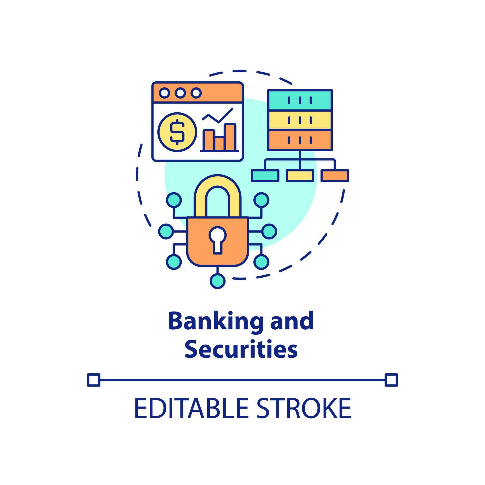 Banking And Securities Concept Icon Big Data Application Abstract Idea