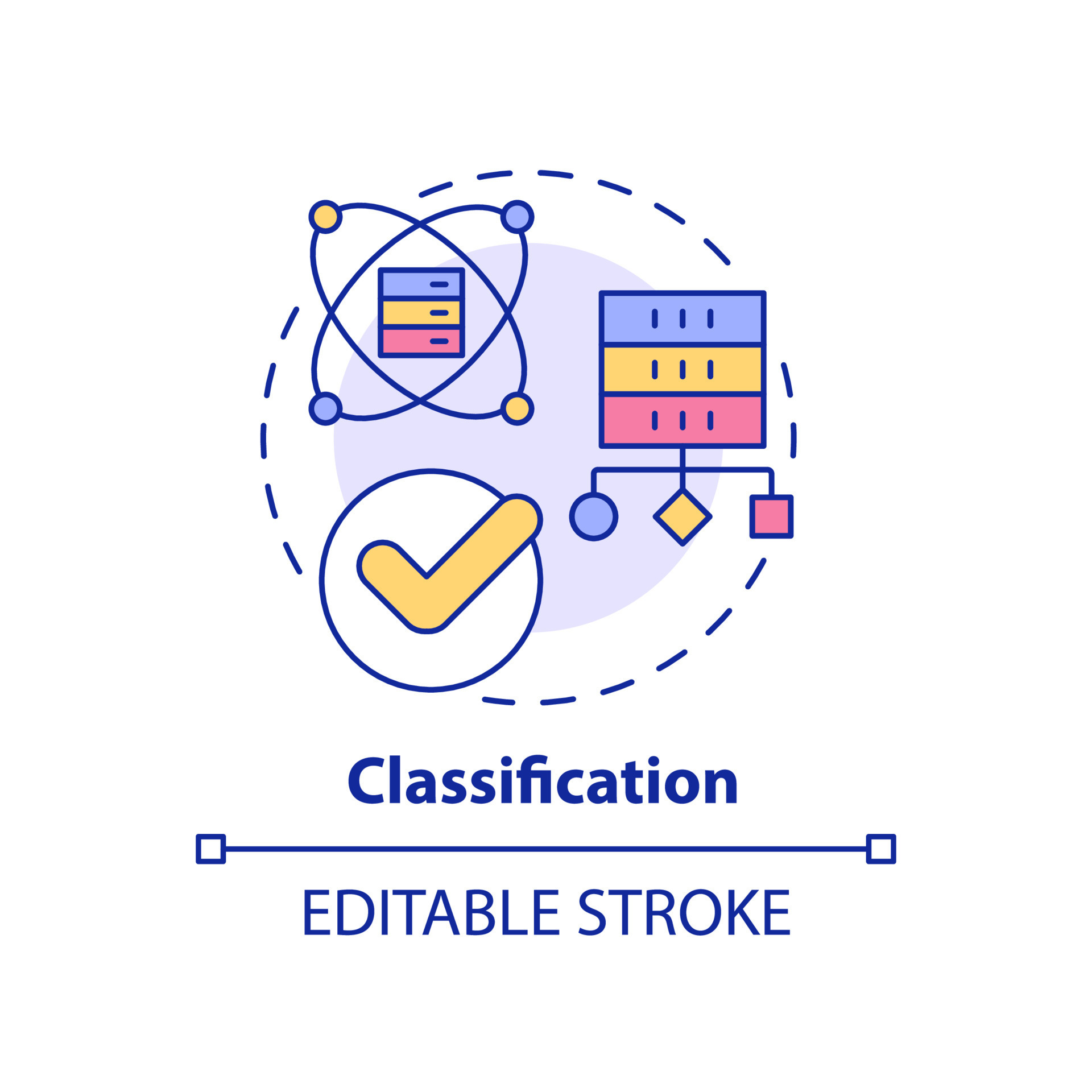Classification Concept Icon Data Mining Technique Abstract Idea Thin