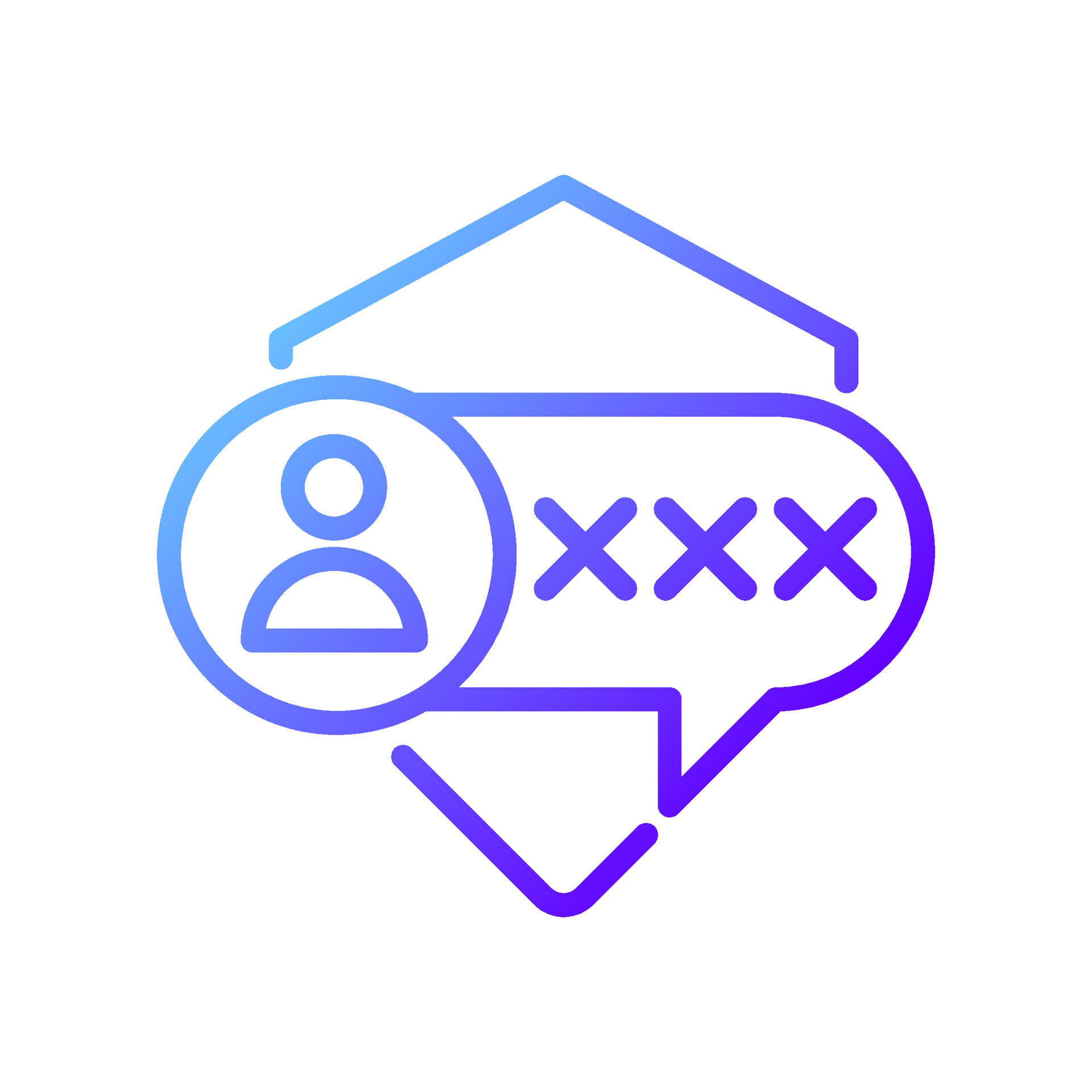 Encrypted Messaging Pixel Perfect Gradient Linear Vector Icon Personal Data Security Secured