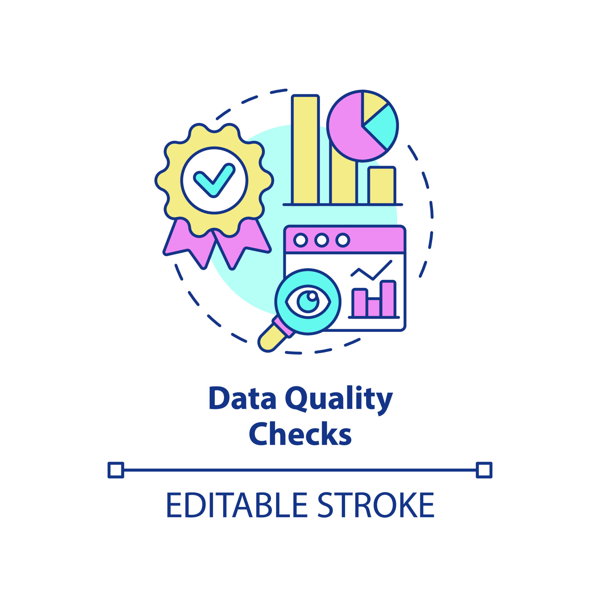 Data quality checks concept icon. Data mining process abstract idea ... Data quality checks concept icon. Data mining process abstract idea ...