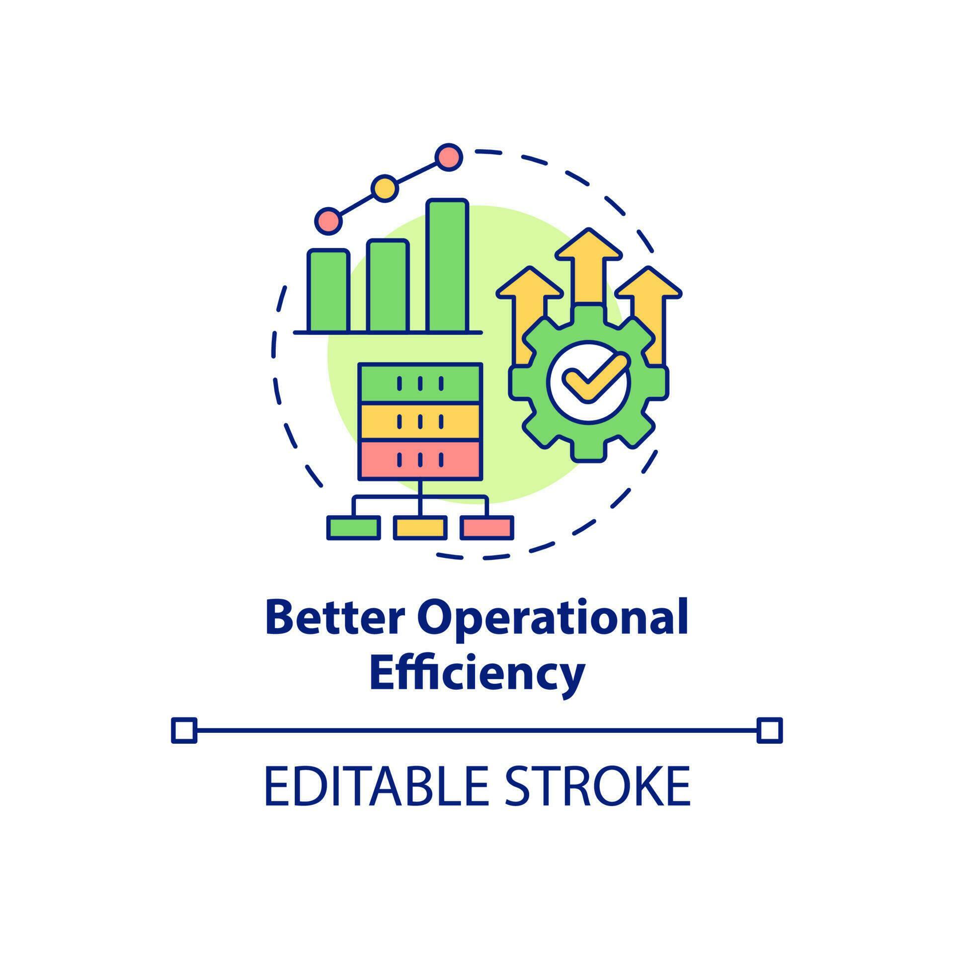 Better Operational Efficiency Concept Icon Big Data Processing Benefit Abstract Idea Thin Line