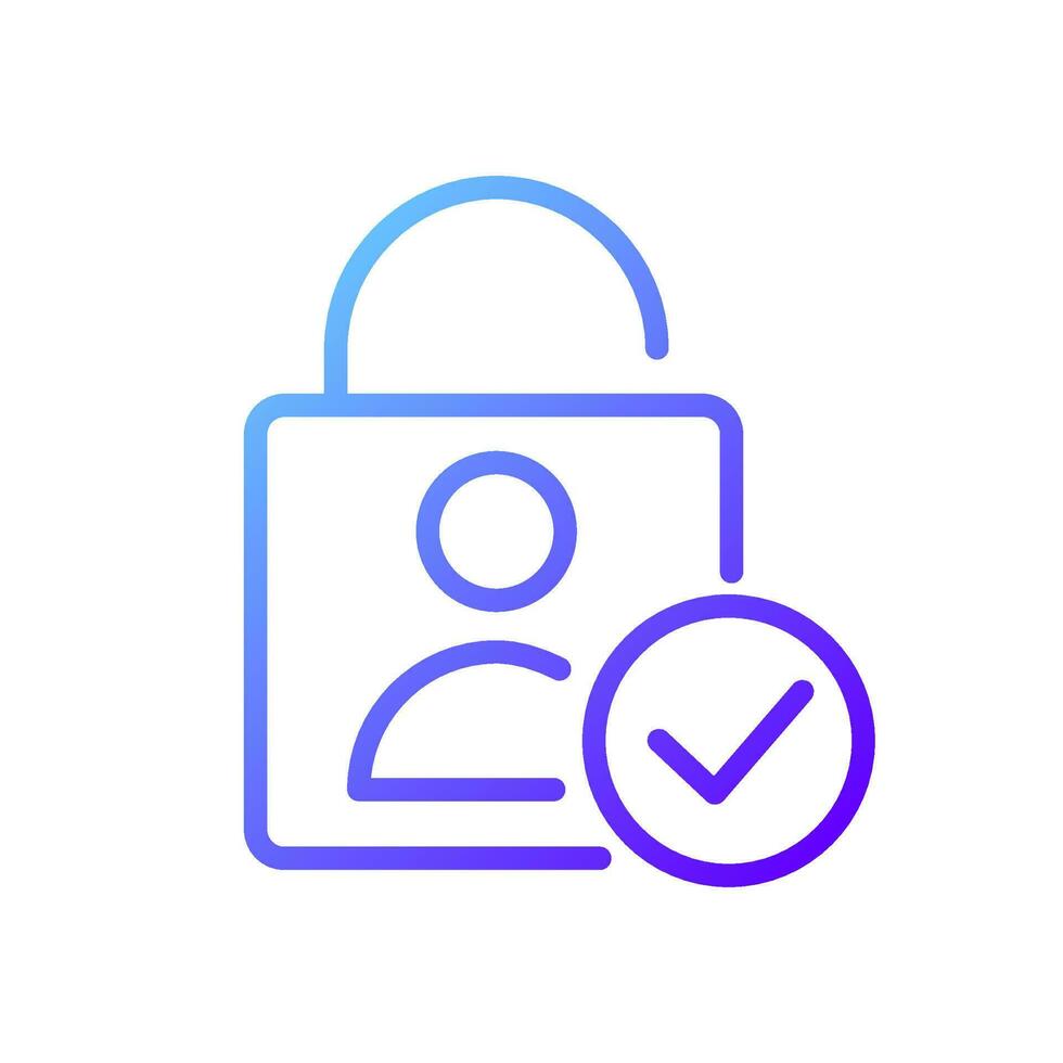 User authentication pixel perfect gradient linear vector icon. Identity ... User authentication pixel perfect gradient linear vector icon. Identity ...
