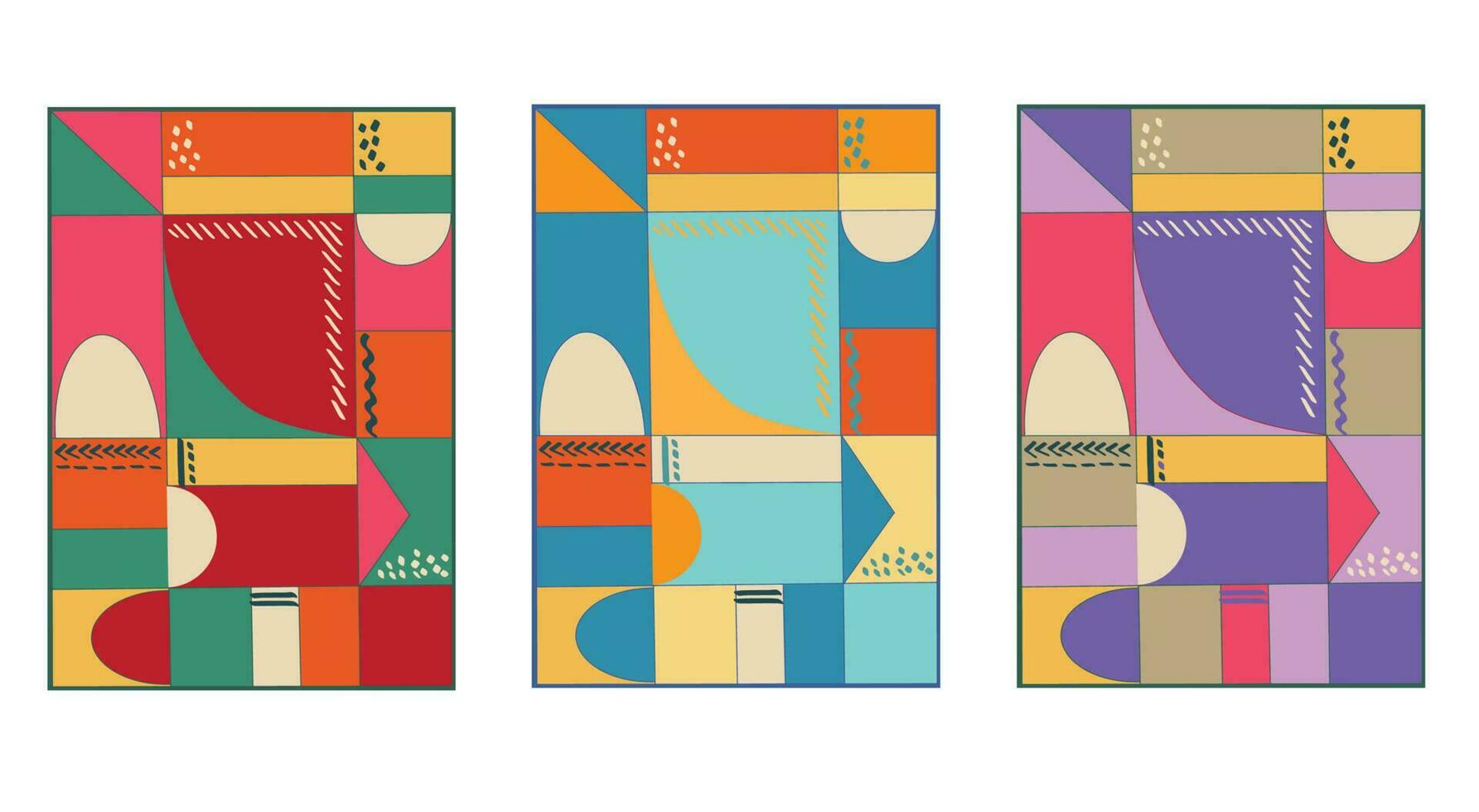 Abstract Geometric Pattern Background Vector Circle Triangle And
