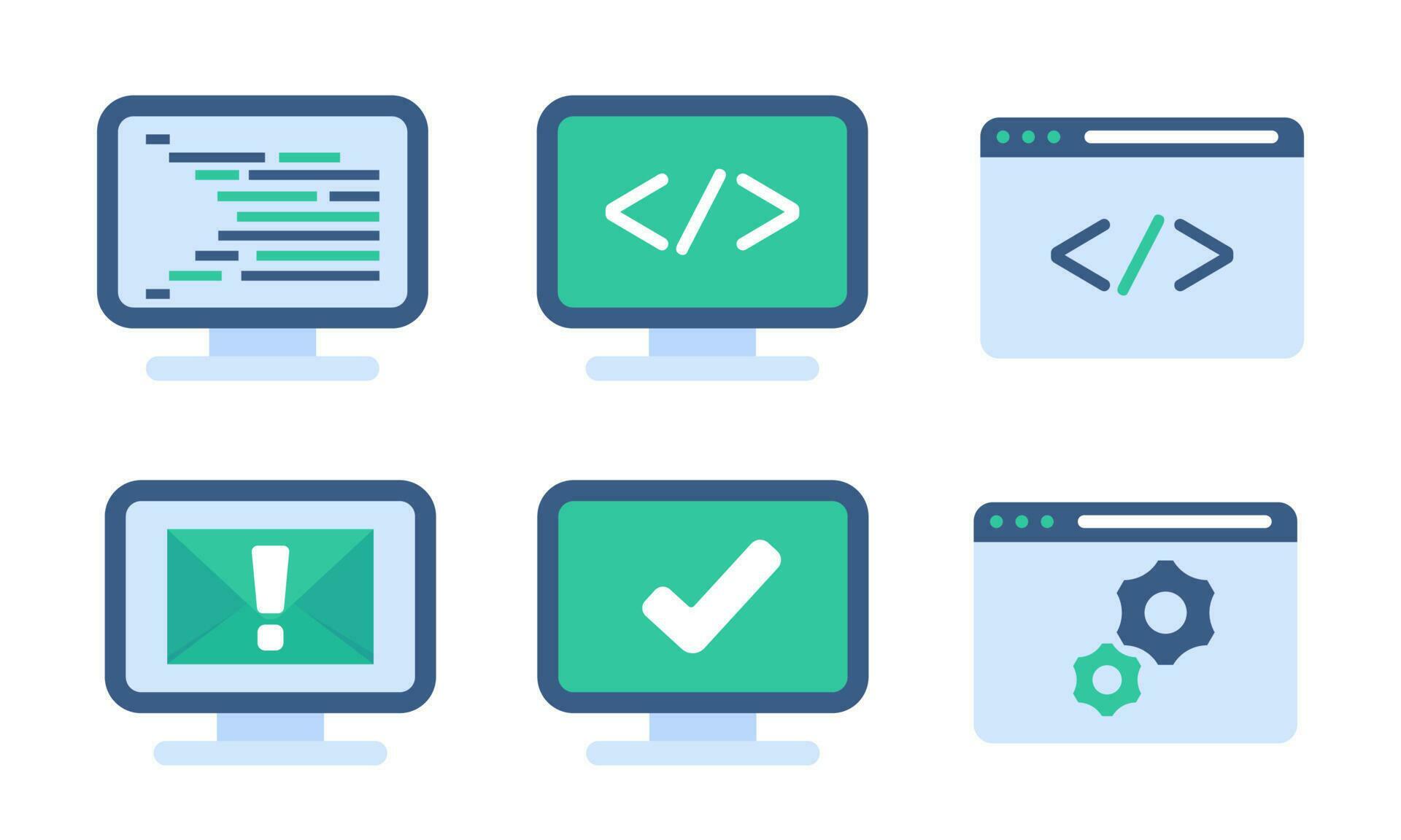 Data Coding For Program Developers On The Website 12865280 Vector Art At Vecteezy