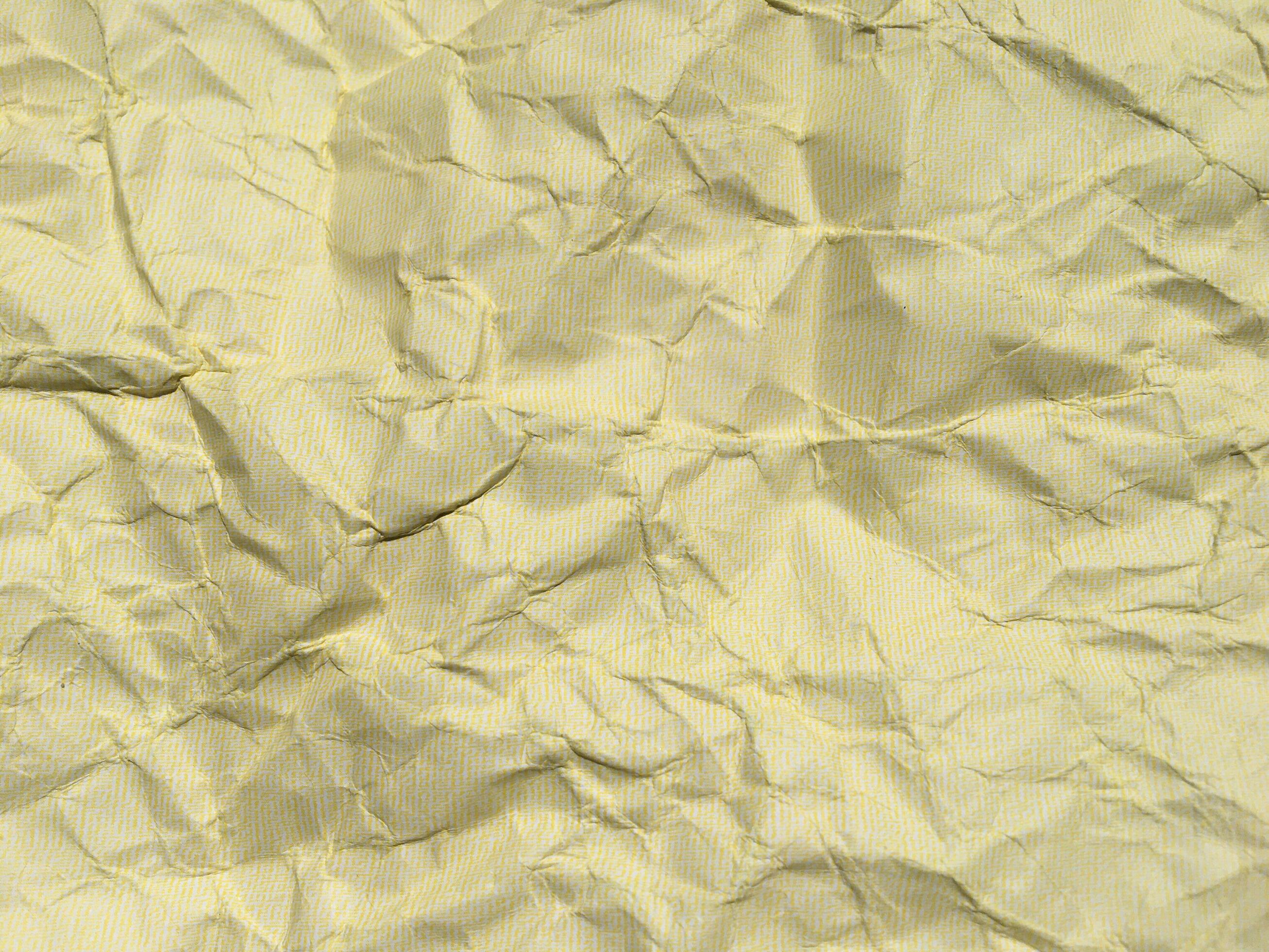 Yellow Crumpled Paper Background With Pattern For Design 12866790 Stock 