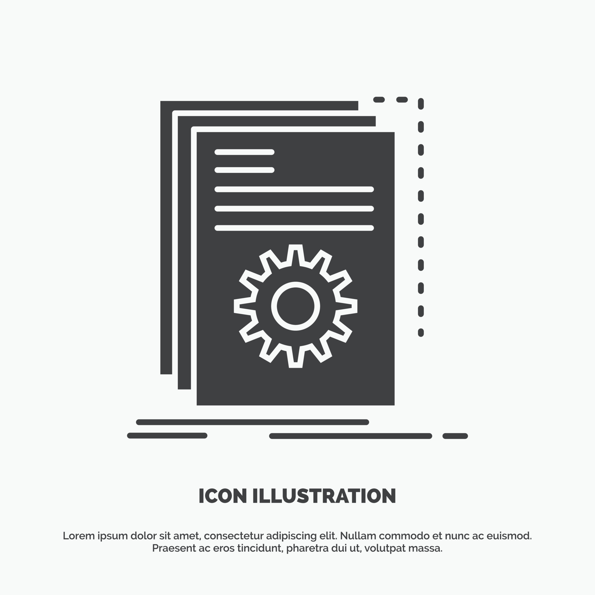 App Build Developer Program Script Icon Glyph Vector Gray Symbol