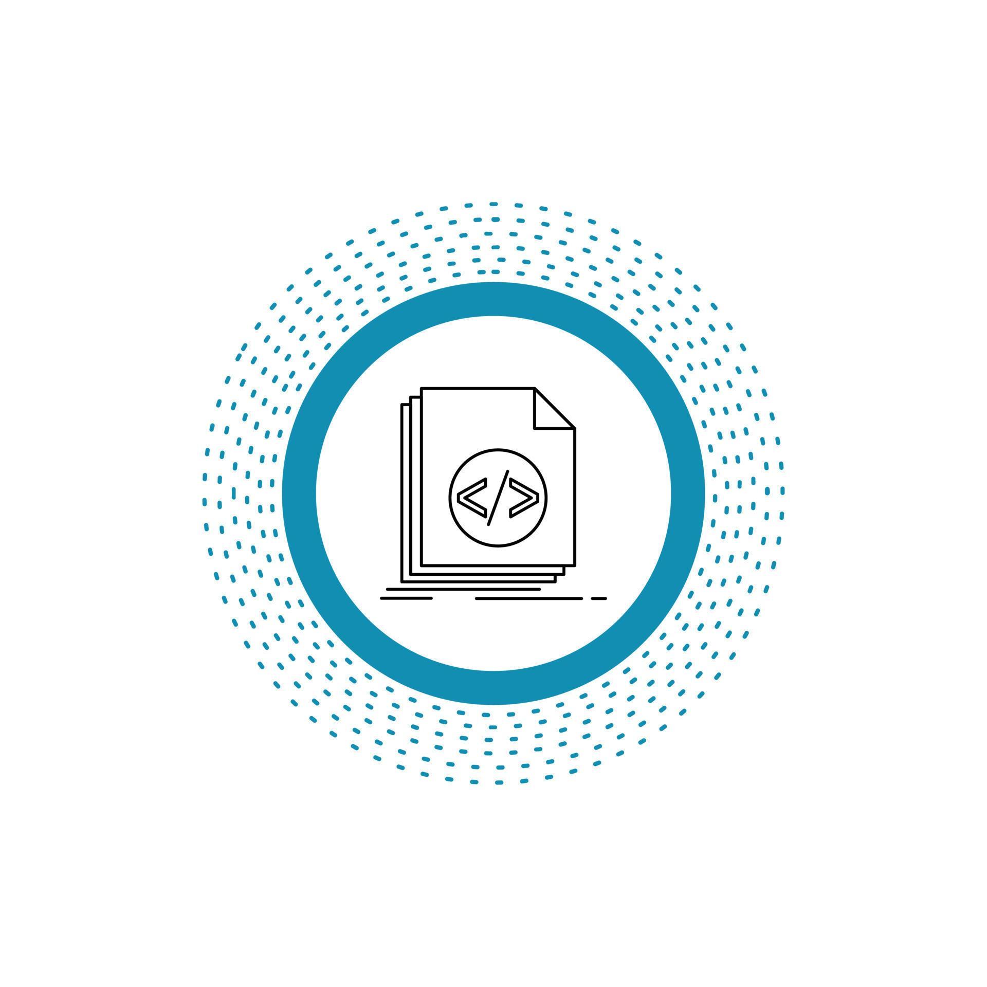 Code Coding File Programming Script Line Icon Vector Isolated