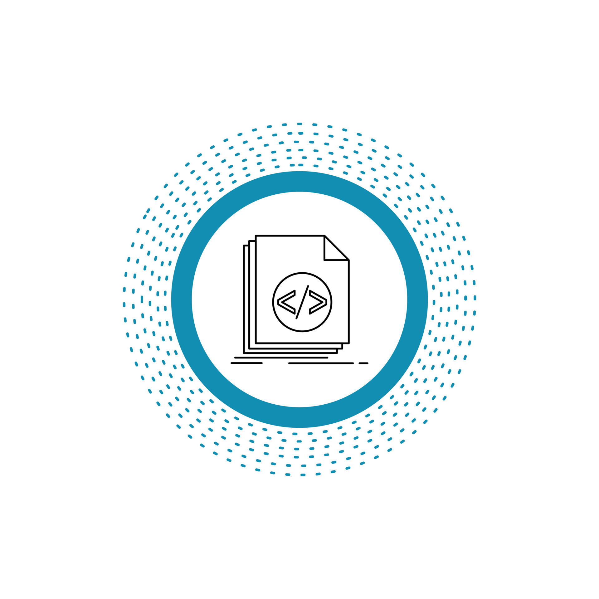 Code Coding File Programming Script Line Icon Vector Isolated 4327