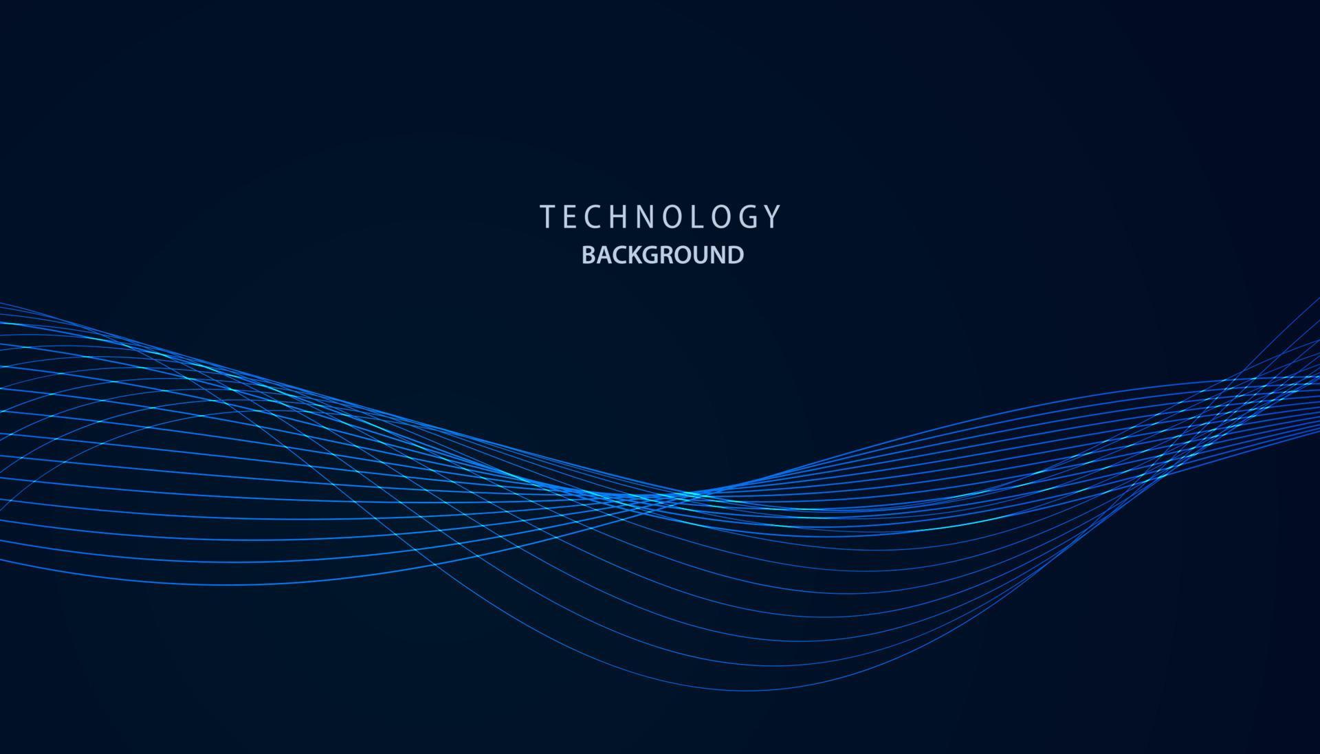 Abstract Wave Vector Beautiful Lines Concept Technology Network Internet Connection On A