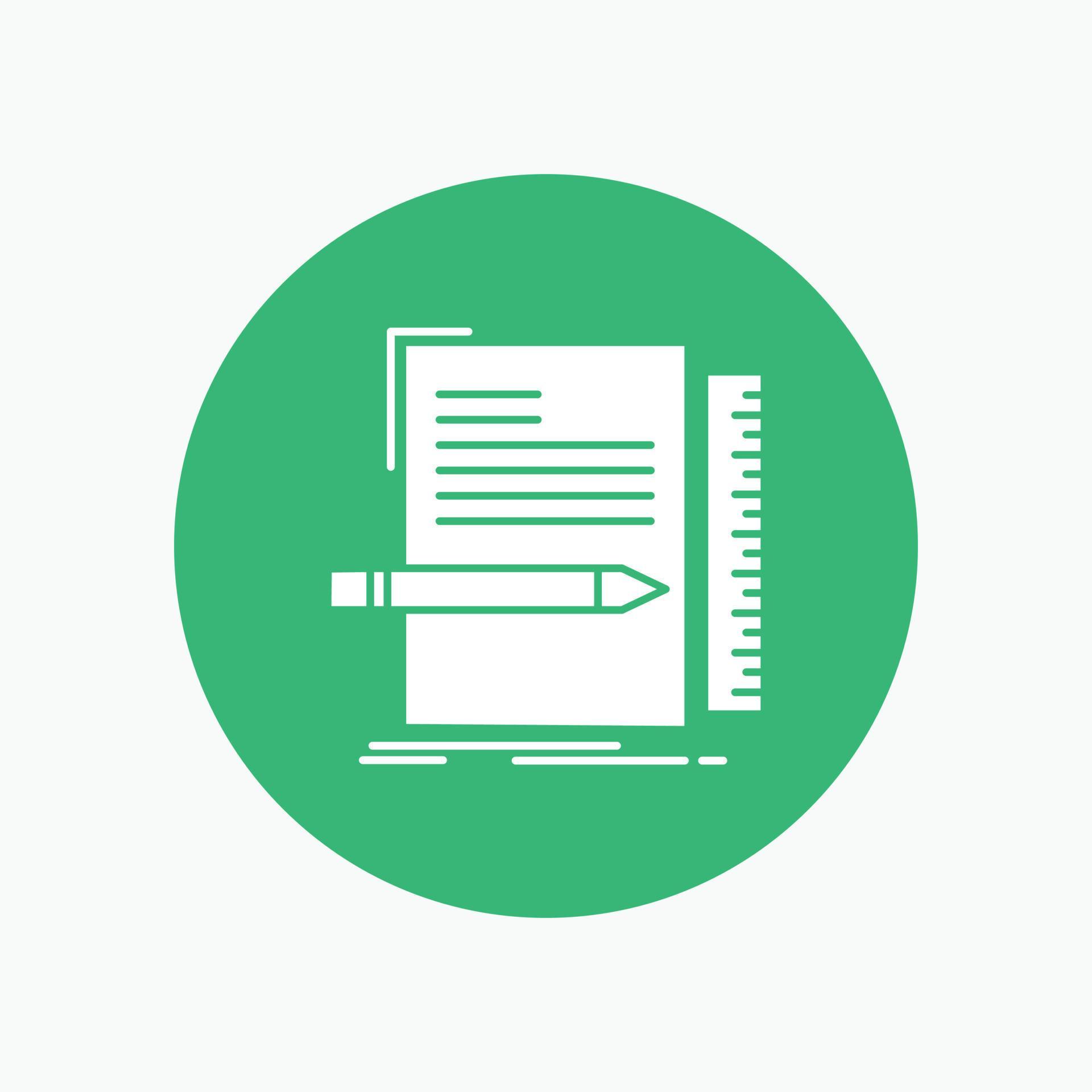 Code Coding File Programming Script White Glyph Icon In Circle Vector Button Illustration