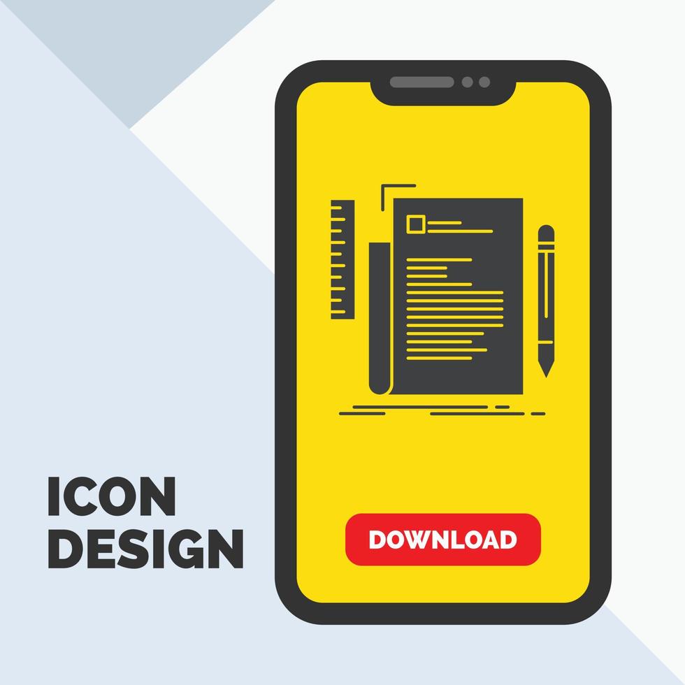 Code. coding. file. programming. script Glyph Icon in Mobile for Download Page. Yellow ...