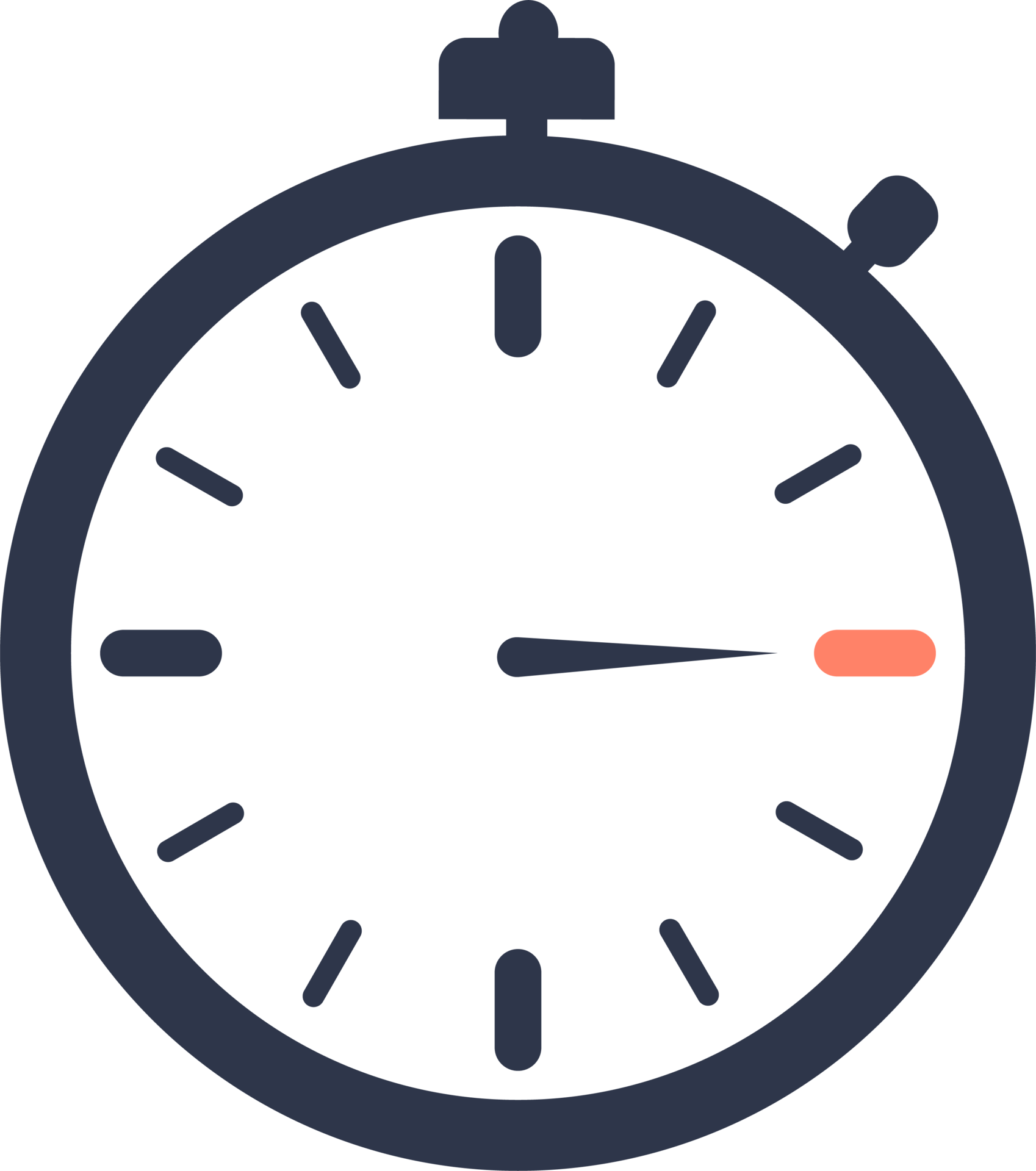 15 Second Timer Display In Flat Style Countdown Time Counter In Circle