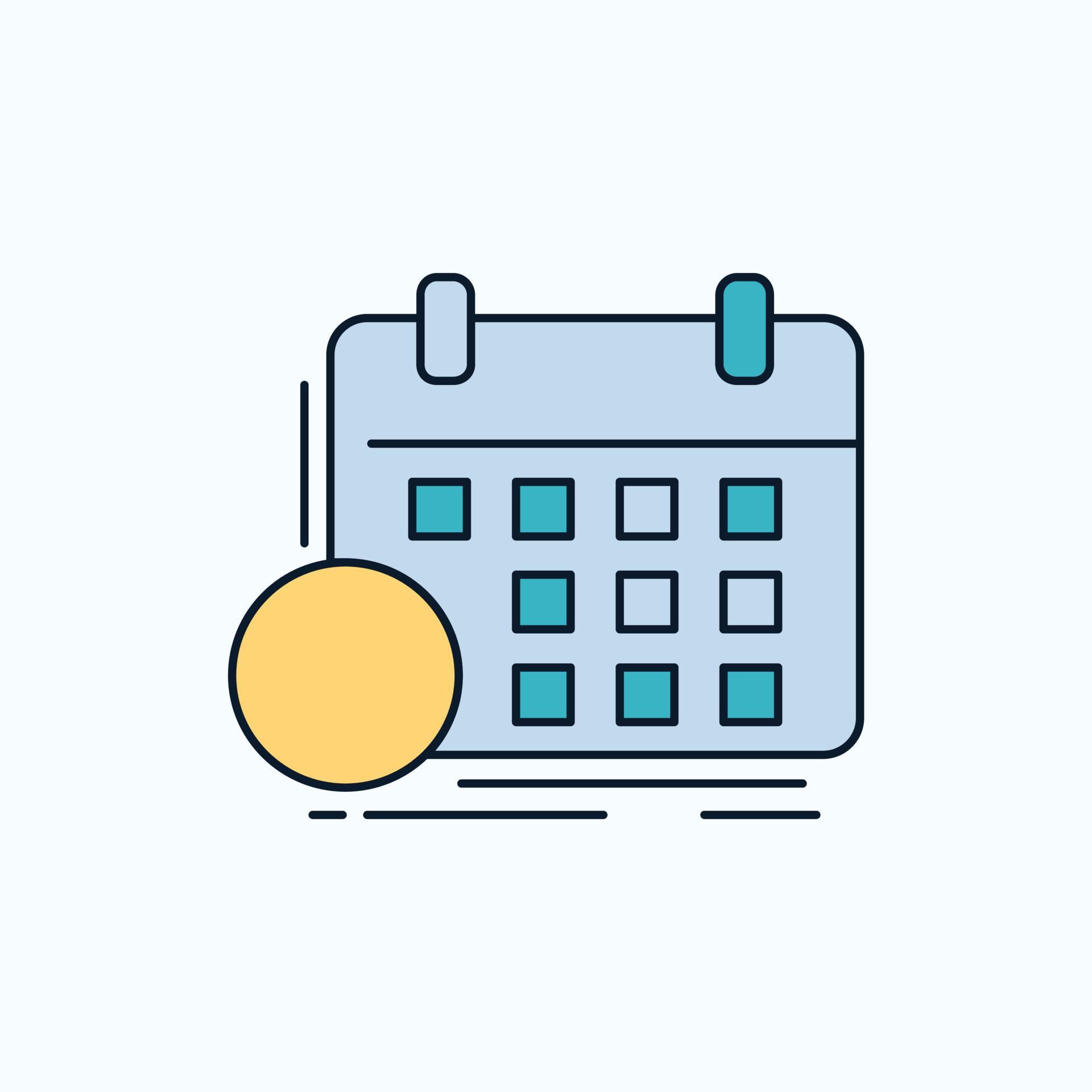 Schedule Classes Timetable Appointment Event Flat Icon Green And