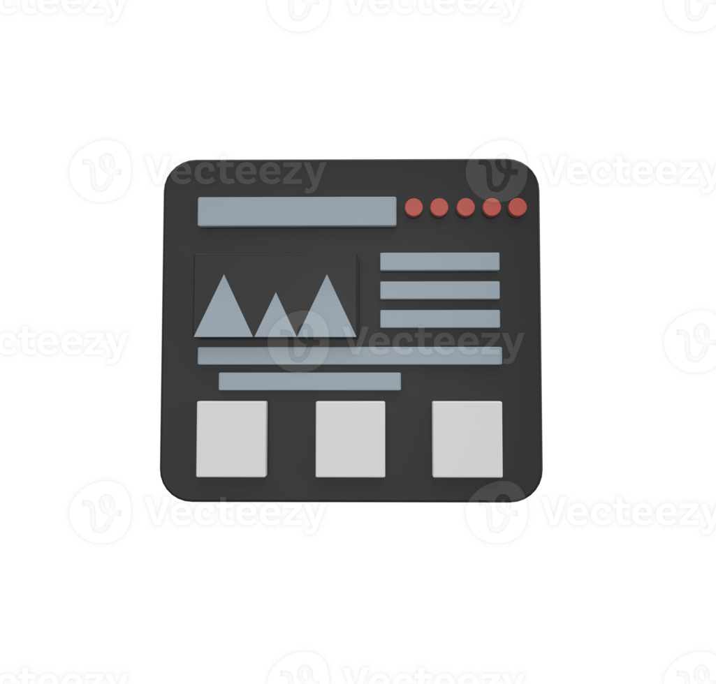 minimal 3d Illustration Browser window concept. Landing page, website ... minimal 3d Illustration Browser window concept. Landing page, website ...