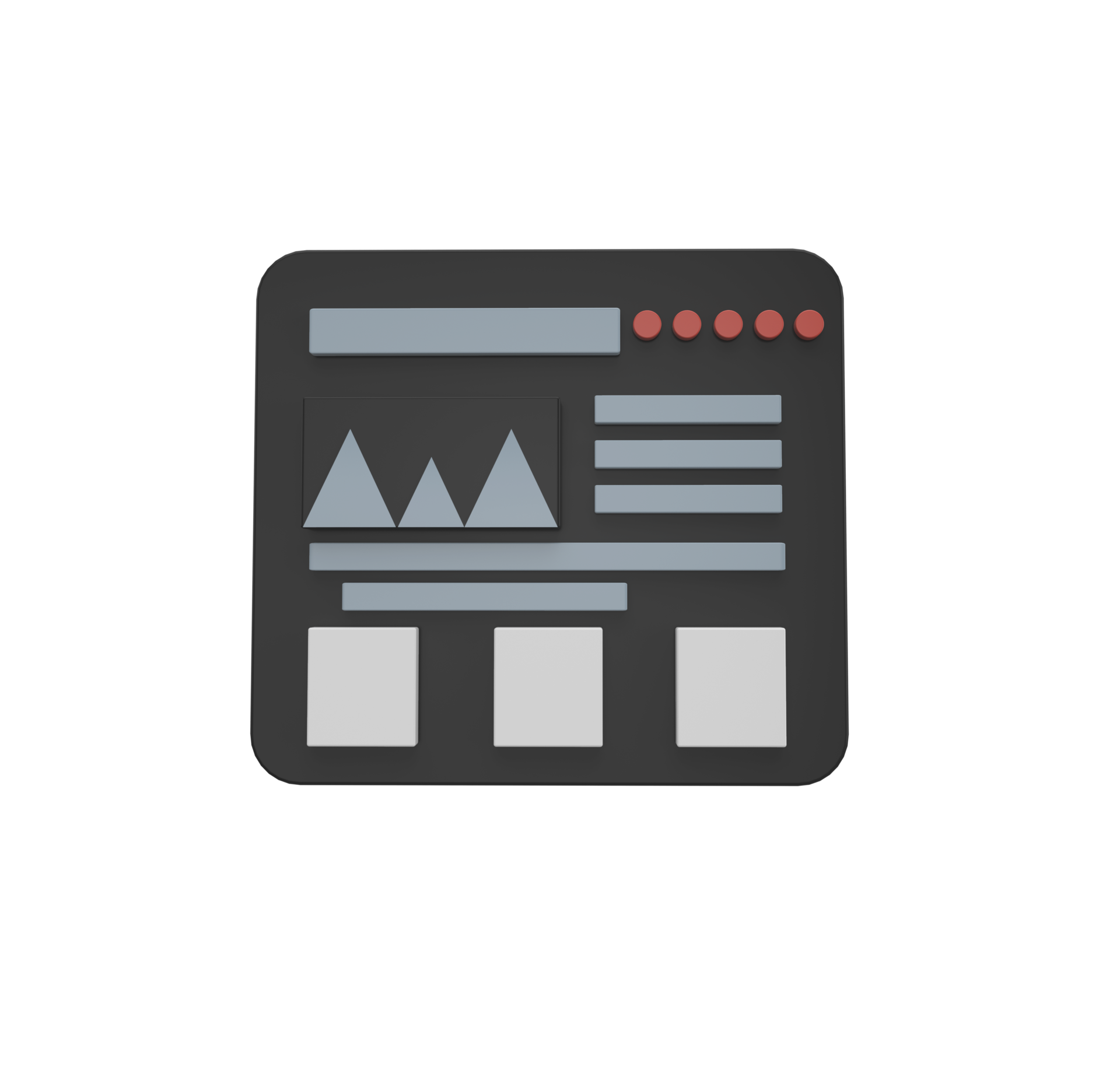 Minimal 3d Illustration Browser Window Concept Landing Page Website User Interface Web Ui Ux