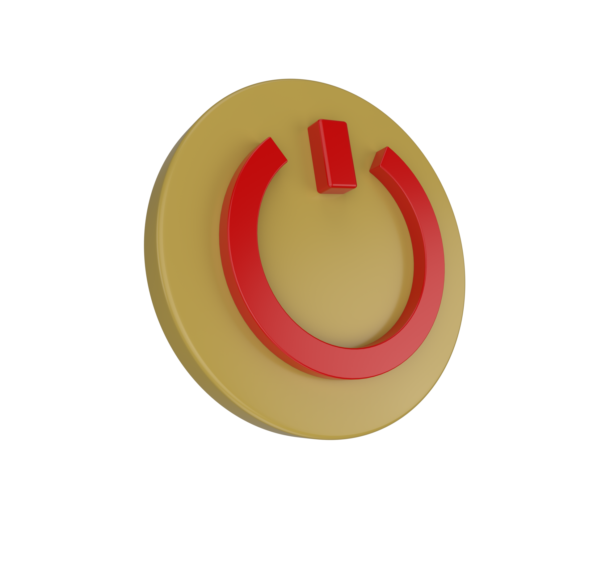 Minimal 3d Illustration Power Button Icon 3d Rendering Of Push Button