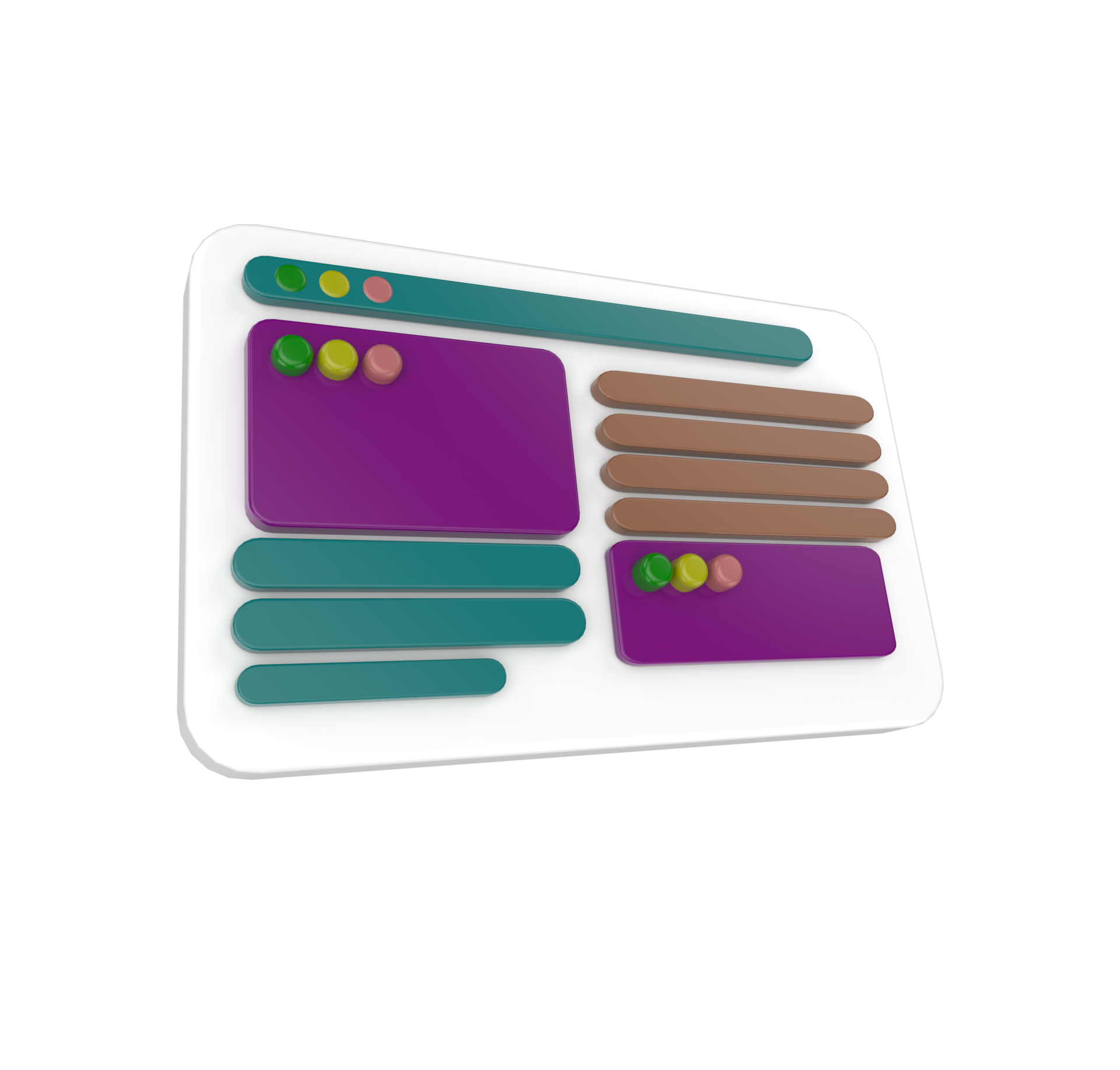 Minimal 3d Illustration Web Ui Or Ux Design Web Page Concept Web Design Computer Browser