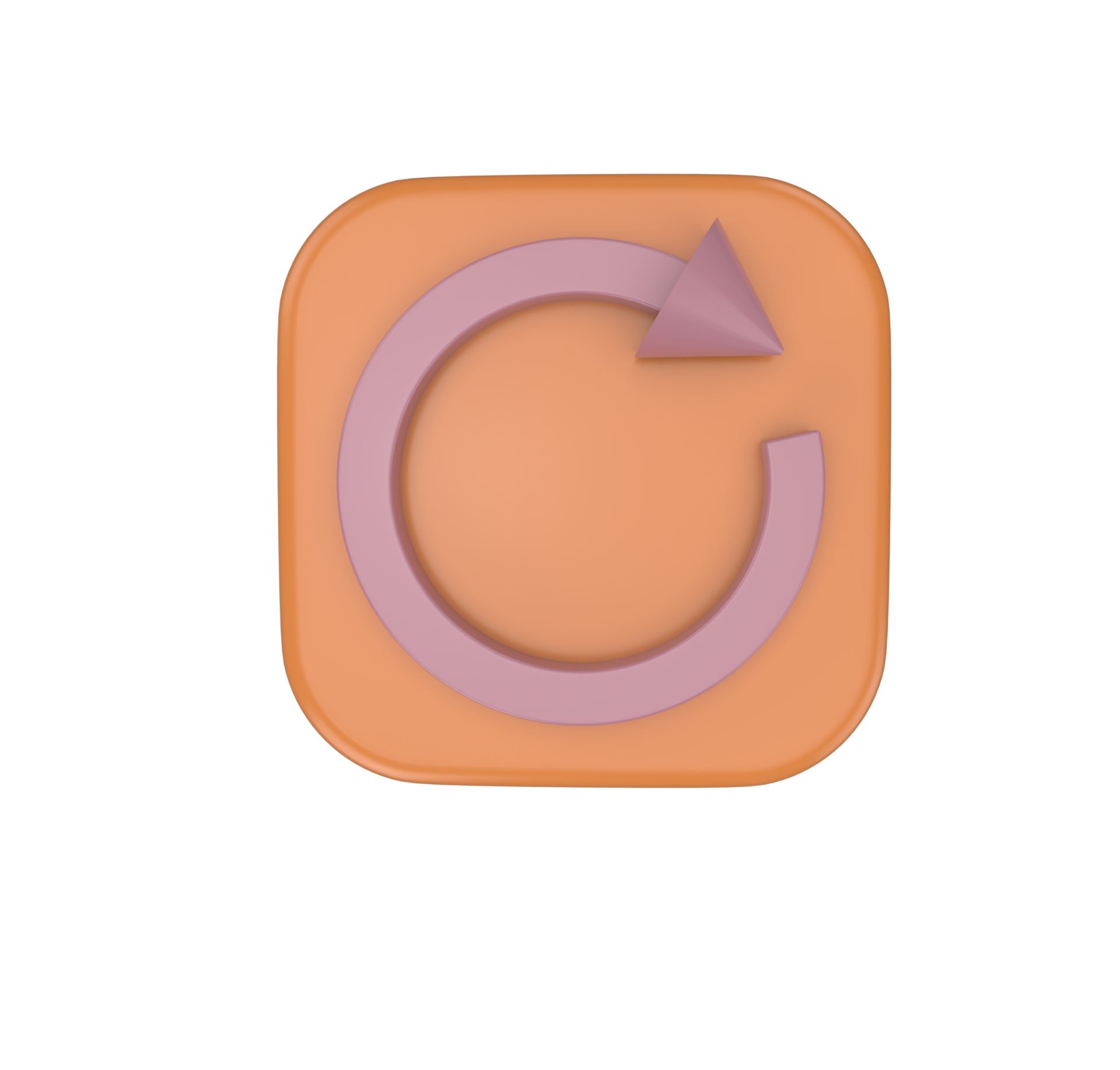 Minimal 3d Illustration Icon Rotate Right Reload Refresh Arrow