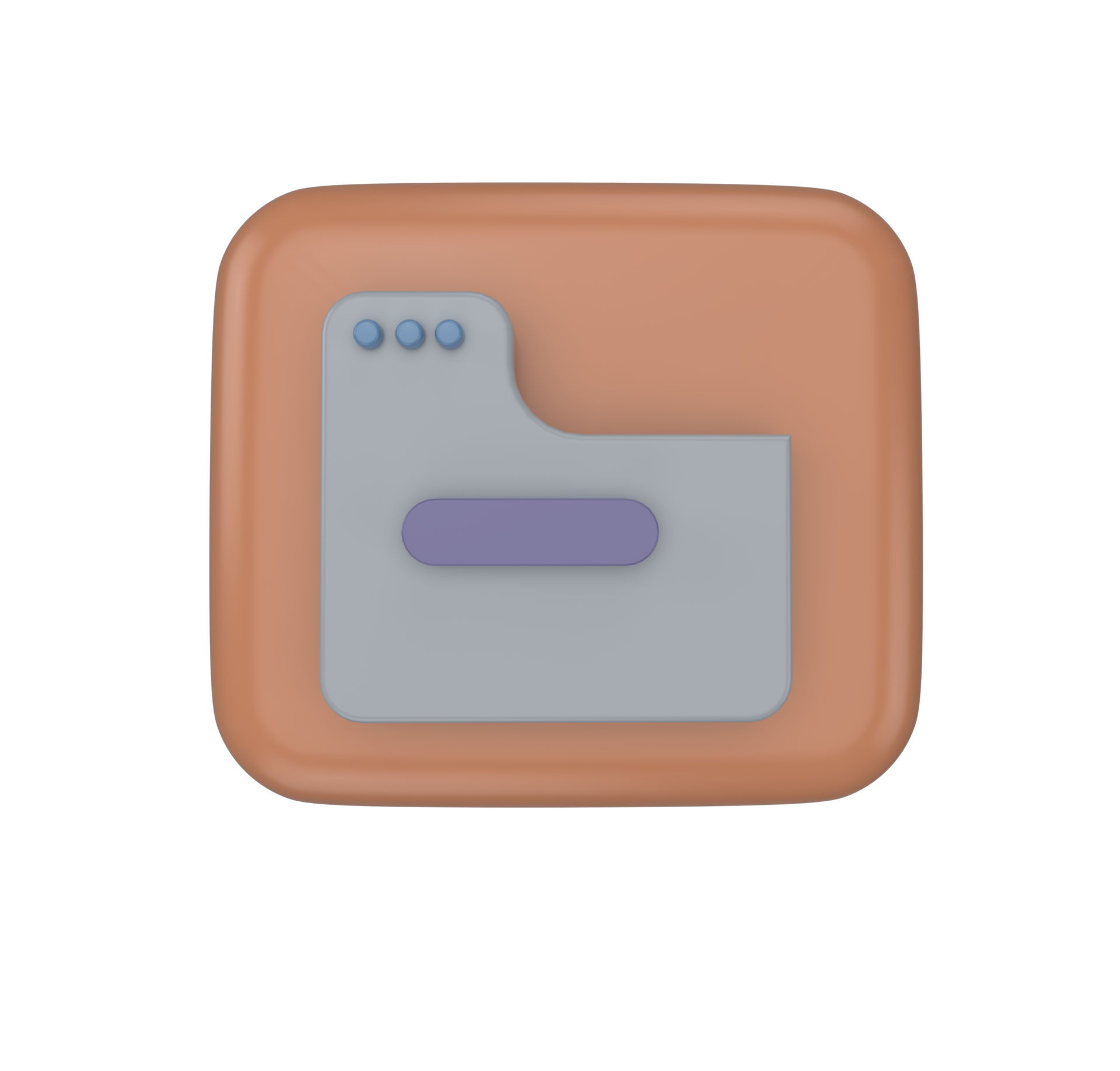 Minimal 3d Illustration Folder Icon Document File Document File