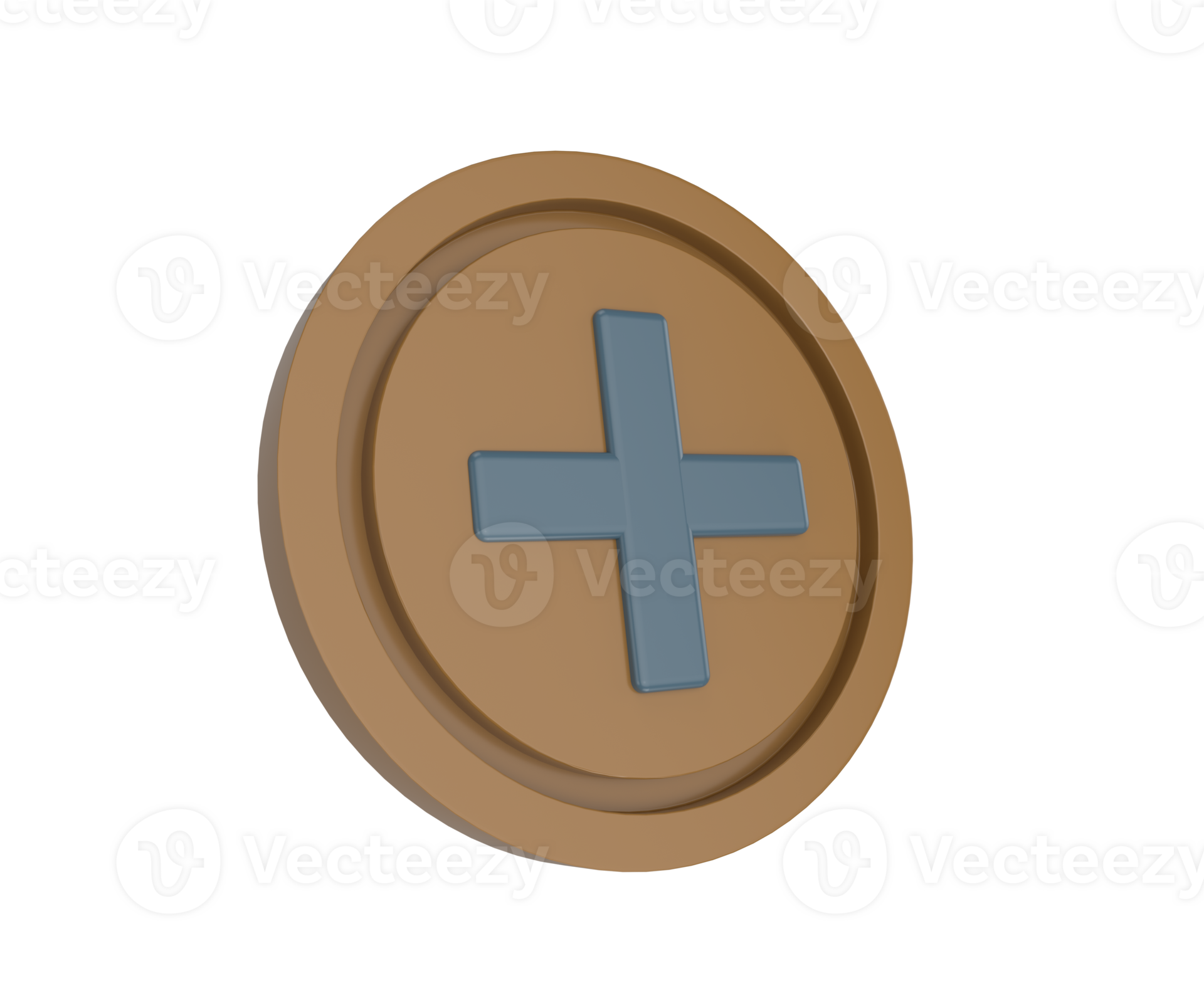 Minimal 3d Illustration Circle With A Plus Icon Add Button Sign 3d