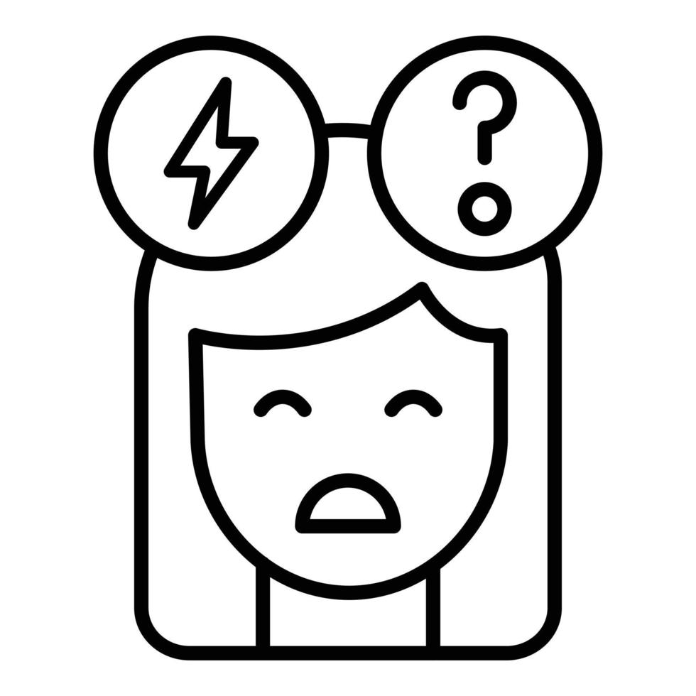 Anxiety Icon Style 12874645 Vector Art at Vecteezy