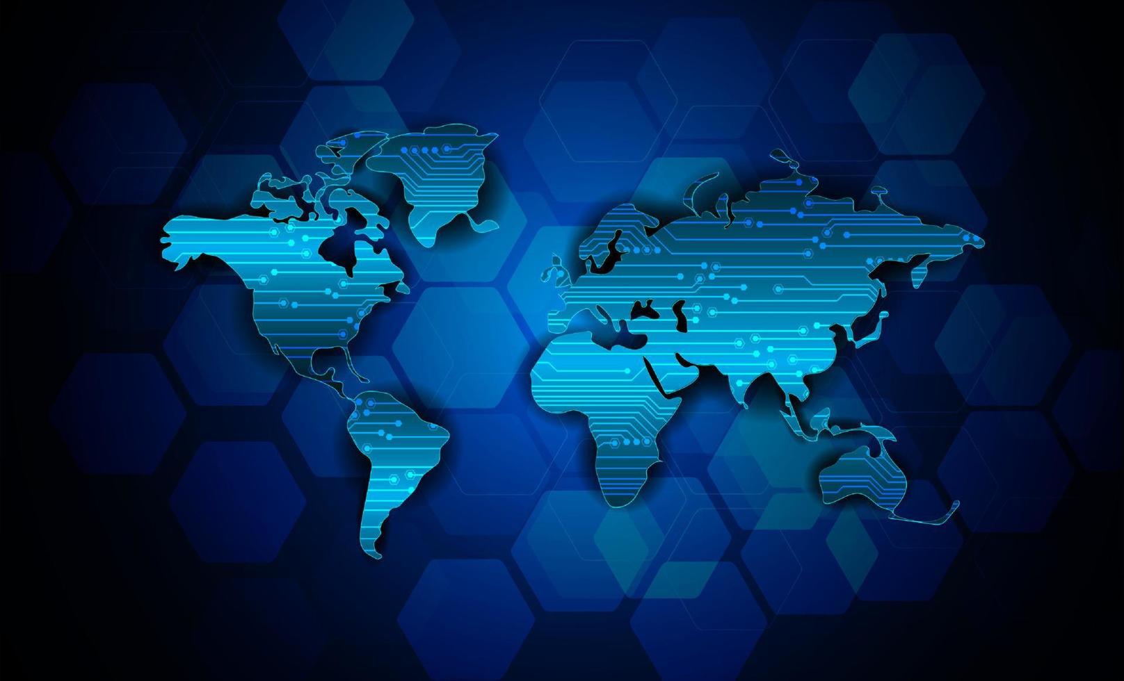 Modern World Map Technology Blue Background 12877022 Vector Art at Vecteezy Modern World Map Technology Blue Background 12877022 Vector Art at Vecteezy