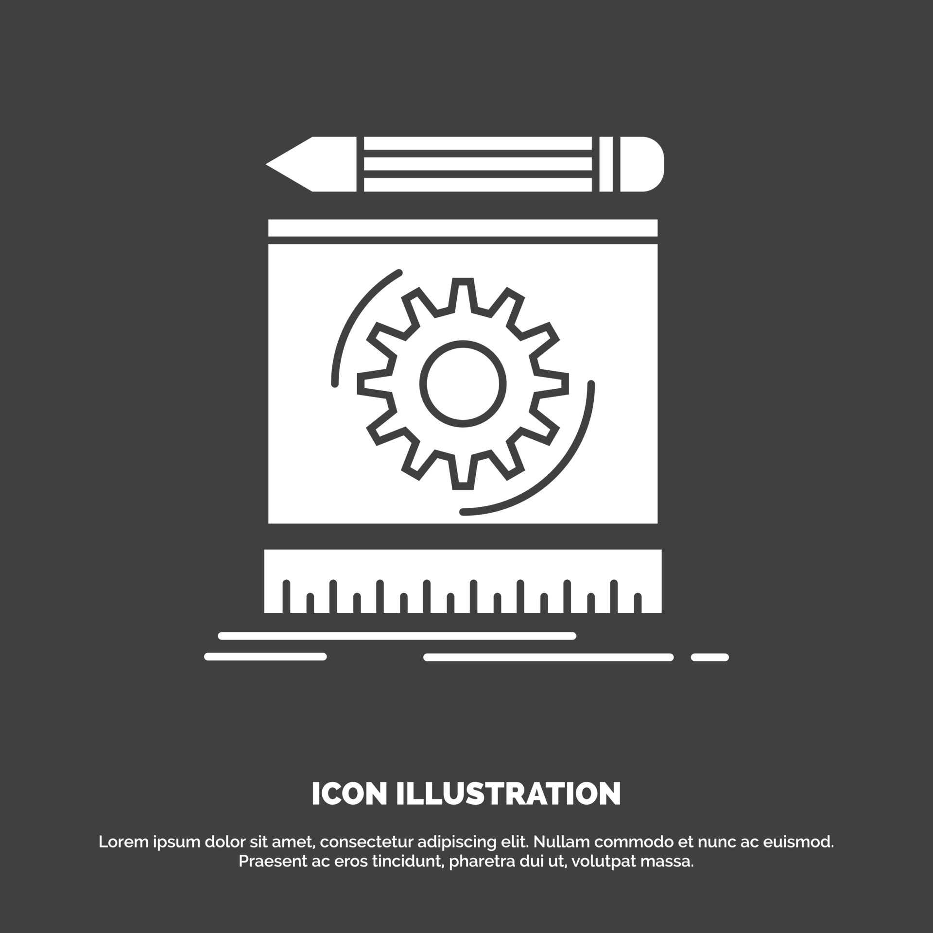 Draft Engineering Process Prototype Prototyping Icon Glyph Vector Symbol For Ui And Ux