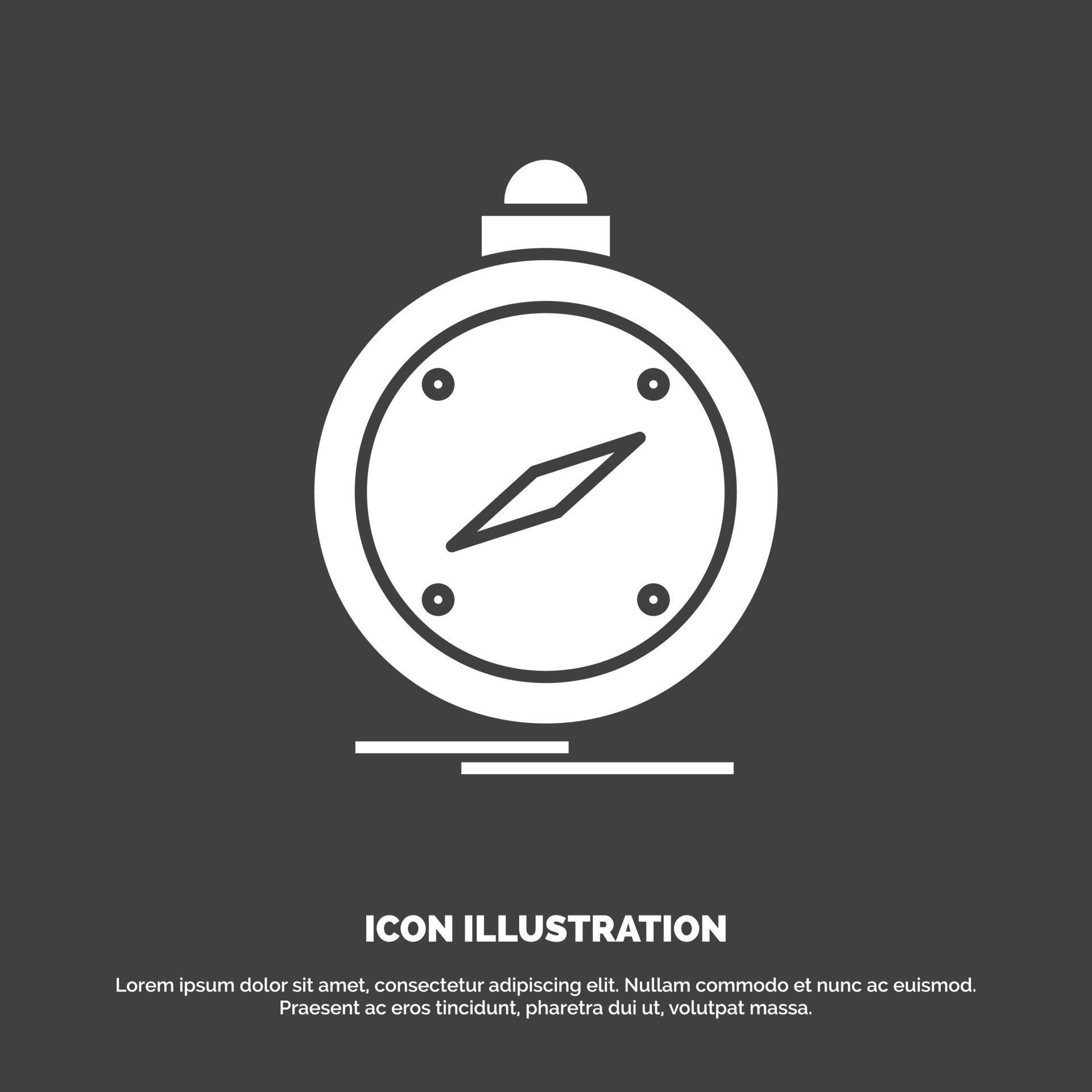 Compass Direction Navigation Gps Location Icon Glyph Vector Symbol For Ui And Ux Website