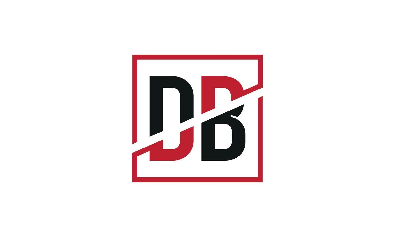 DB logo design. Initial DB letter logo monogram design in black and red ... DB logo design. Initial DB letter logo monogram design in black and red ...