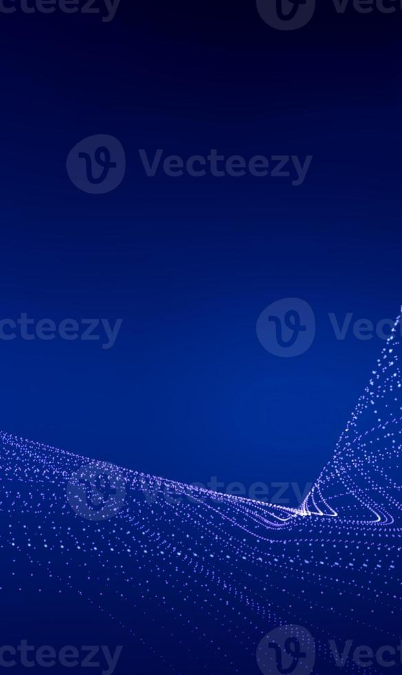 Abstract wave dots Particle with data of metaverse or blockchain. Tech Background for block ...