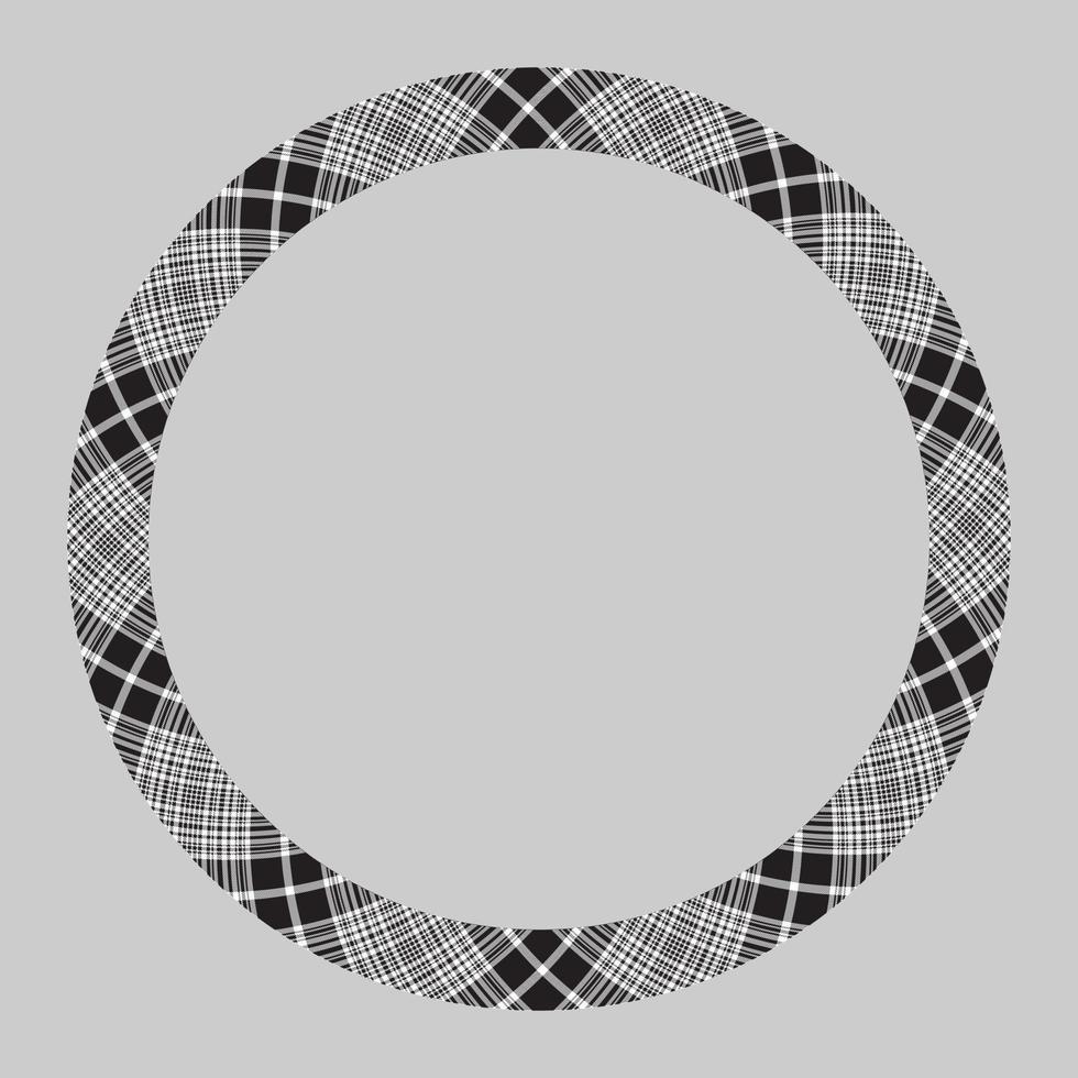 Circle borders and frames vector. Round border pattern geometric vintage frame design. Scottish ...