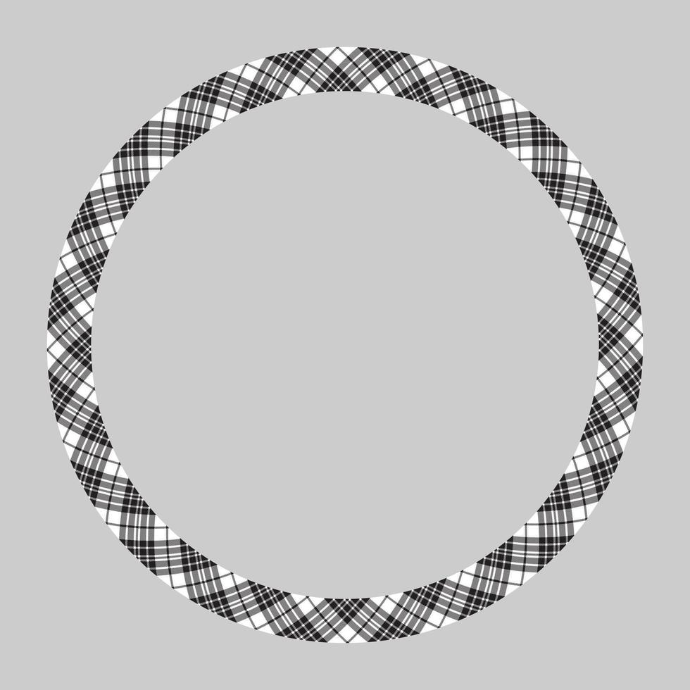 Circle borders and frames vector. Round border pattern geometric vintage frame design. Scottish ...