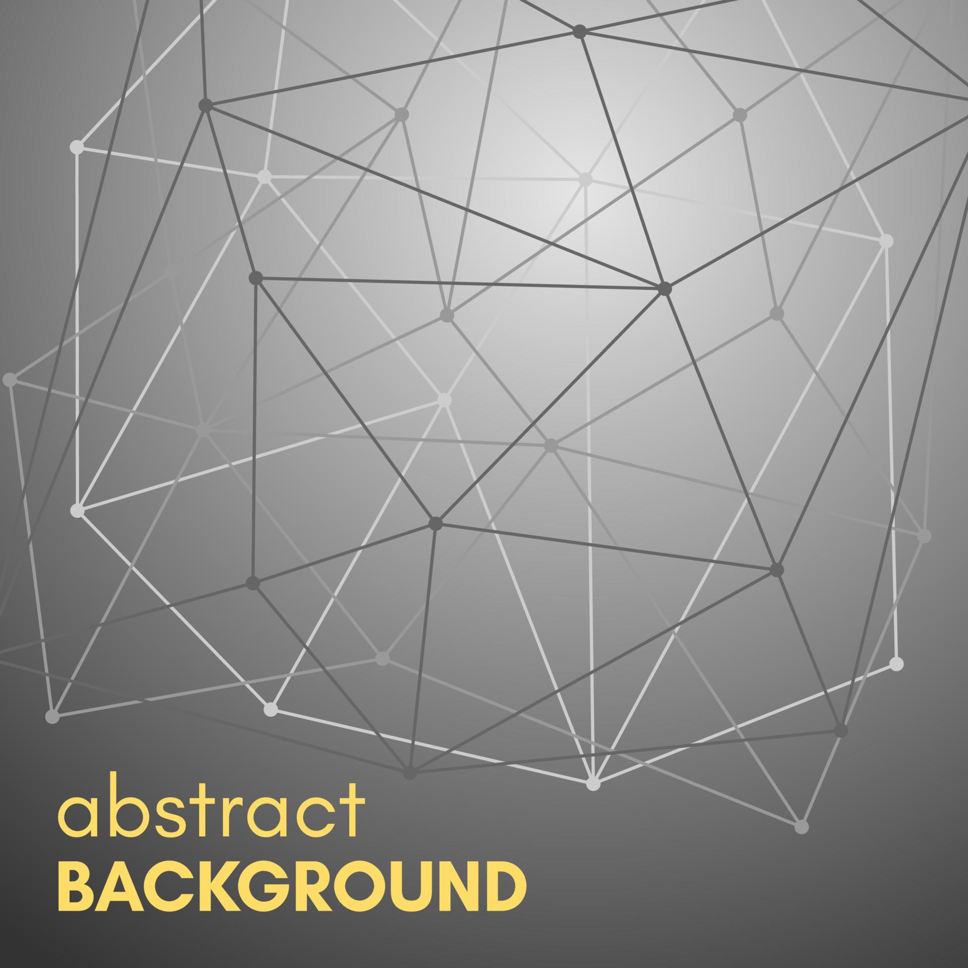 Polygonal Background With Molecular Connection Molecule And