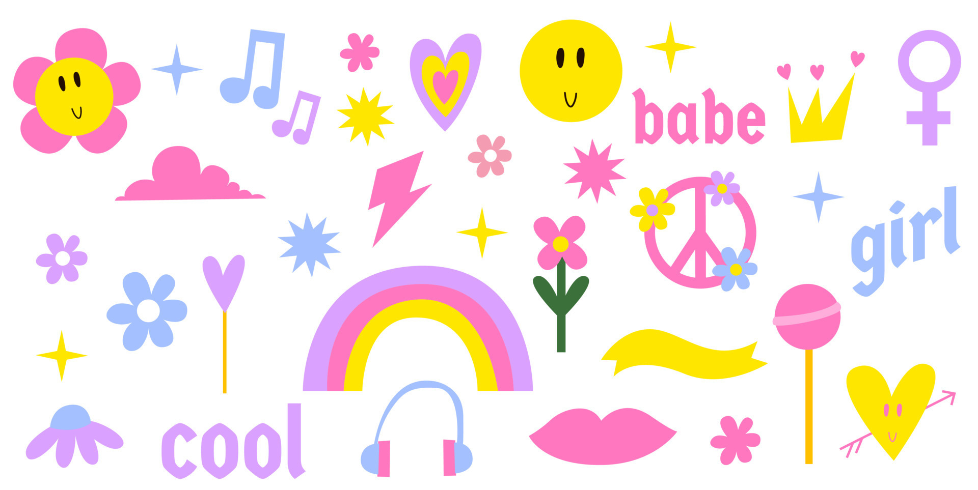 Sticker girly 90s. Vector set of pop stickers 2000 vibe 12885471 Vector ... Sticker girly 90s. Vector set of pop stickers 2000 vibe 12885471 Vector ...