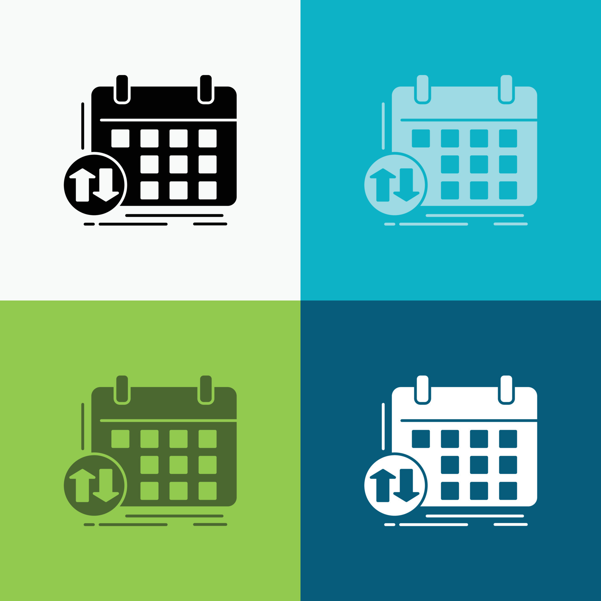 Schedule Classes Timetable Appointment Event Icon Over Various