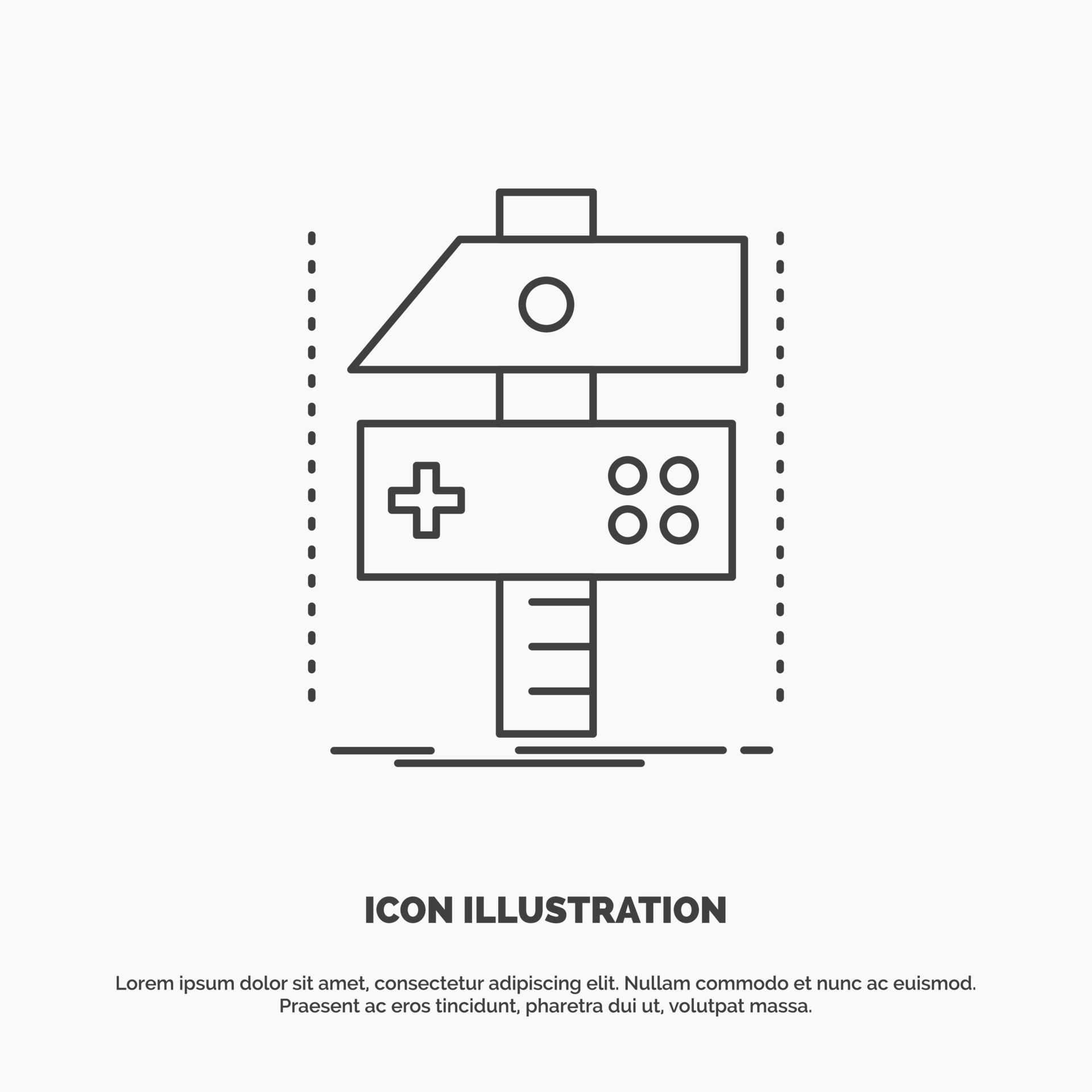 Build Craft Develop Developer Game Icon Line Vector Gray Symbol For Ui And Ux Website Or