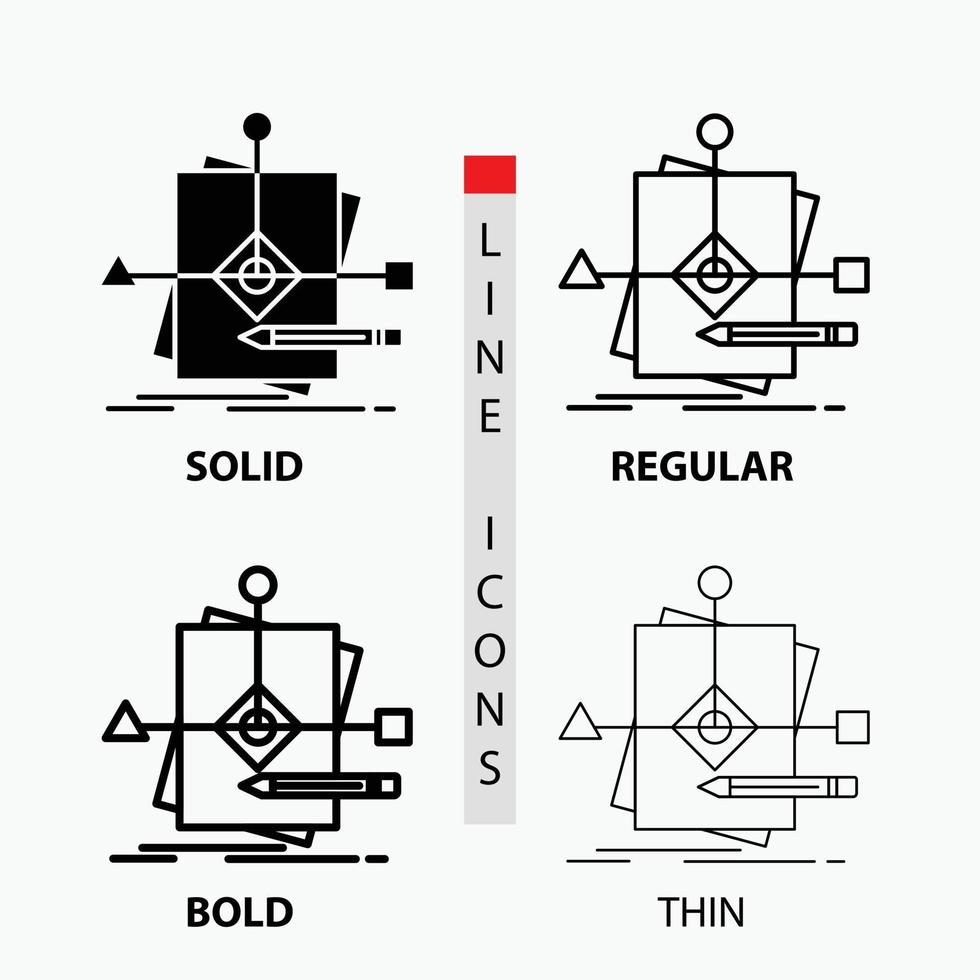 Algorithm Business Foretelling Pattern Plan Icon In Thin Regular