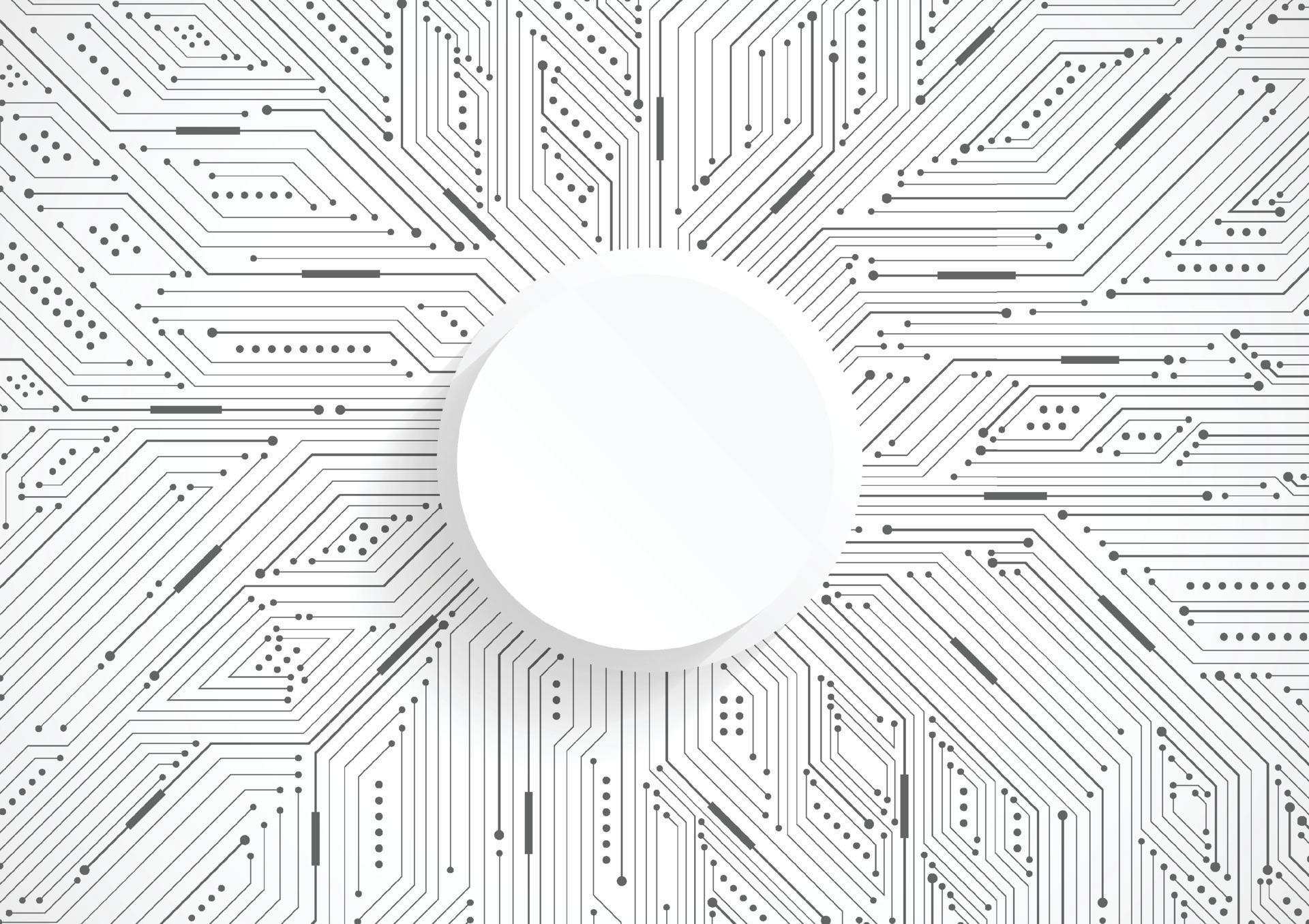 Abstract 3d Design Background With Technology Dot And Line Circuit