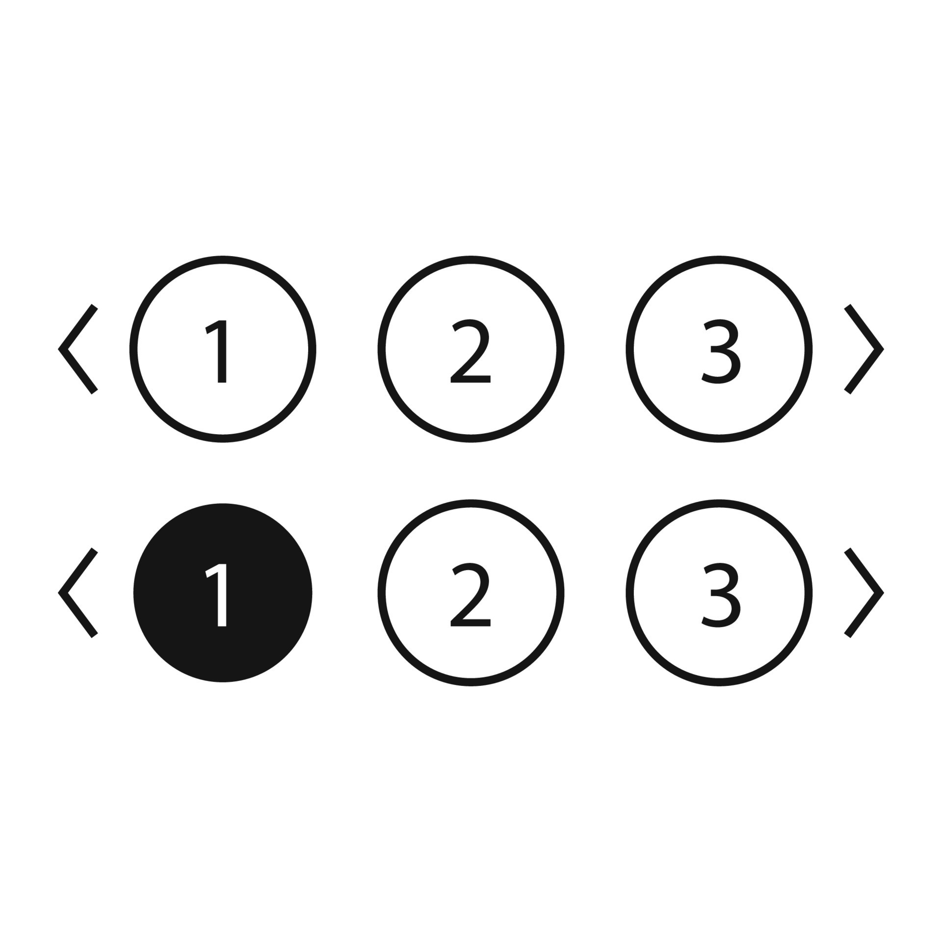 Pagination Bars Set Collection Buttons For Site Navigation Interface Elements For Menu And Box