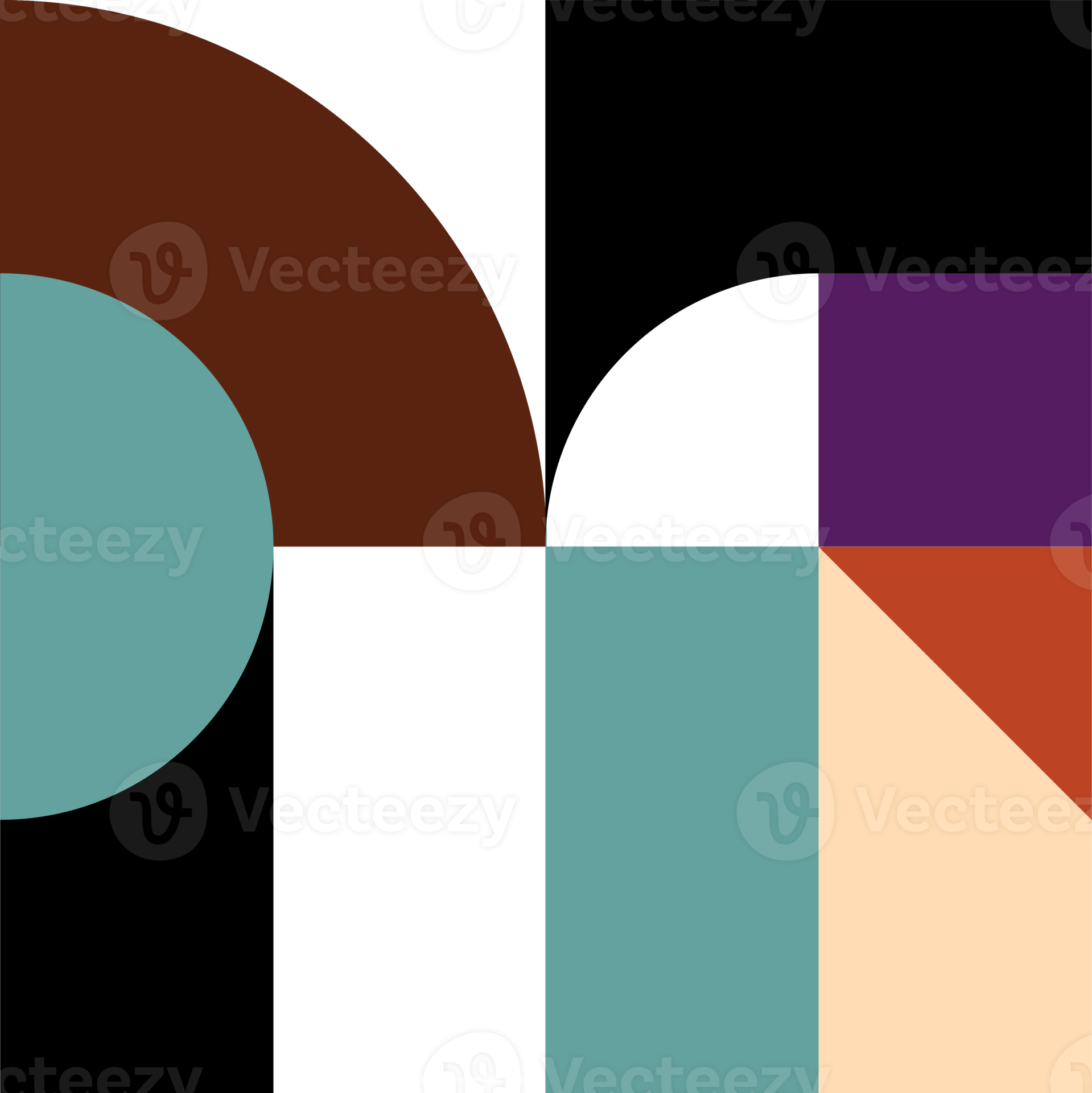 Free Trendy Geometric Square With Abstract Patterns In Multiple Colors