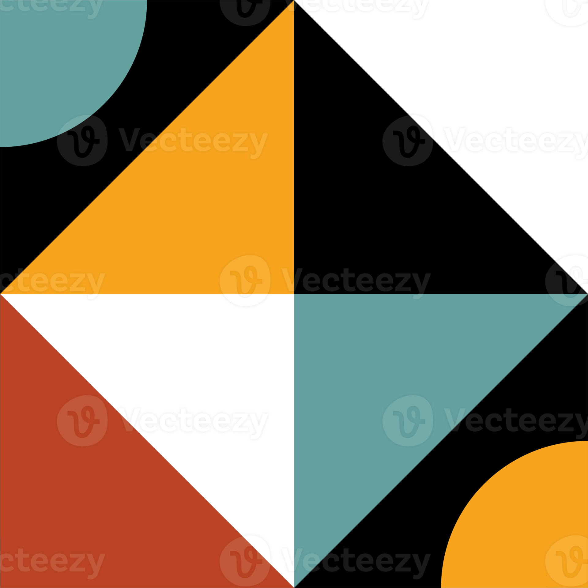 Trendy Geometric Square With Abstract Patterns In Multiple Colors And Shapes Creative