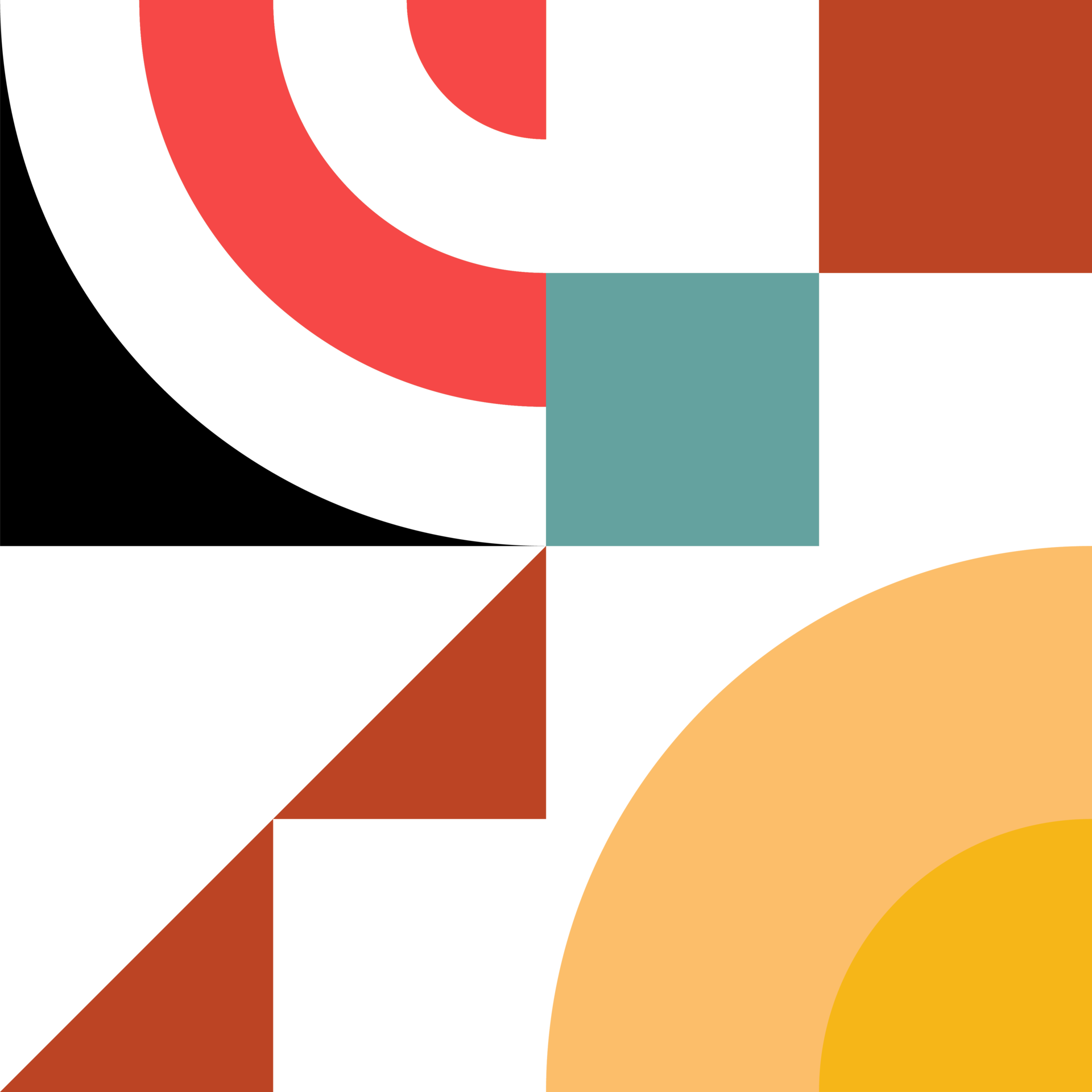 Trendy Geometric Square With Abstract Patterns In Multiple Colors And