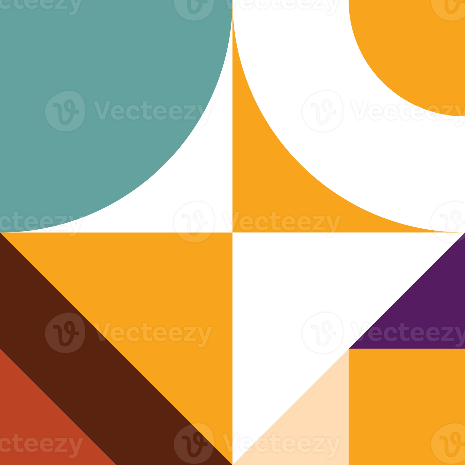 Trendy Geometric Square With Abstract Patterns In Multiple Colors And