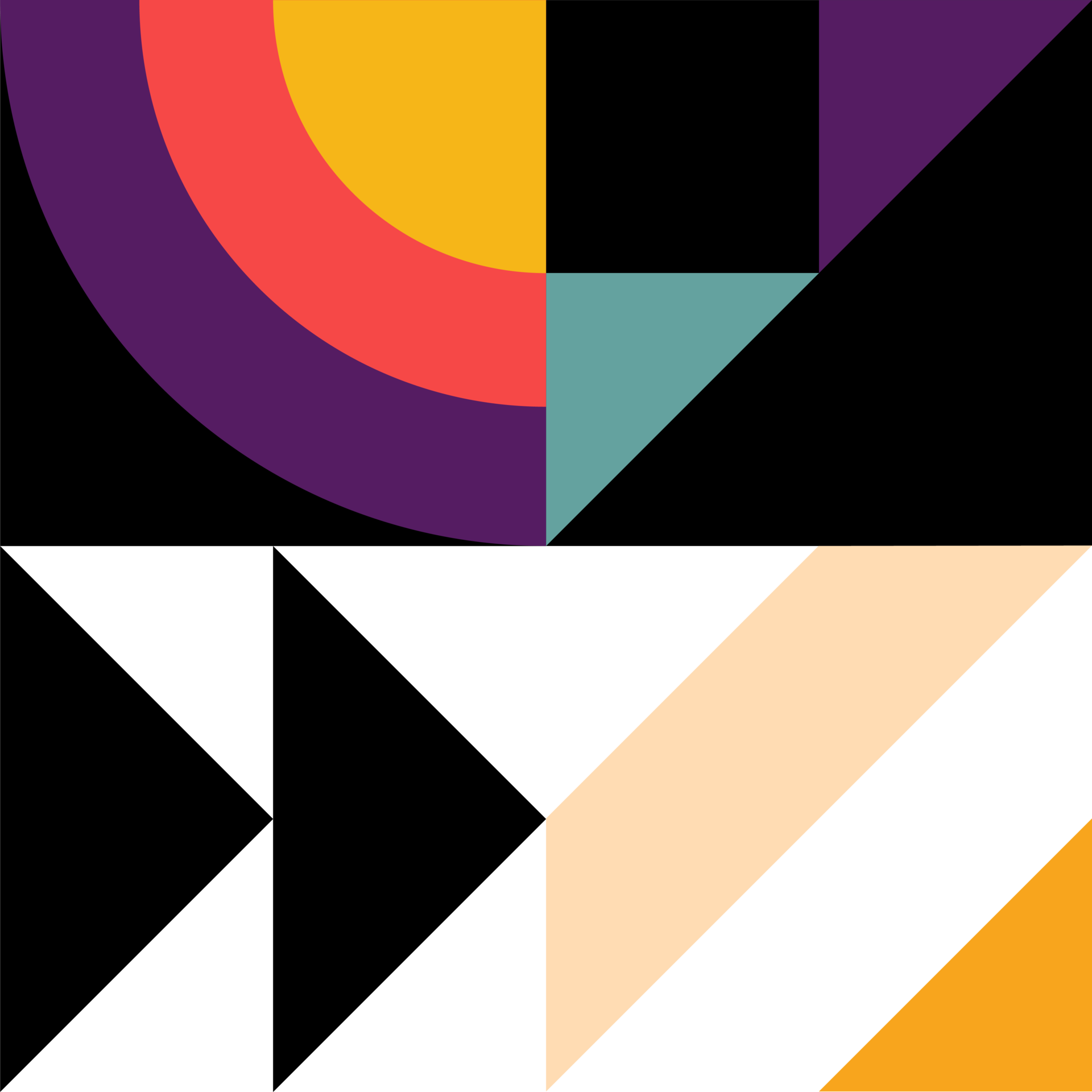Trendy Geometric Square With Abstract Patterns In Multiple Colors And Shapes Creative