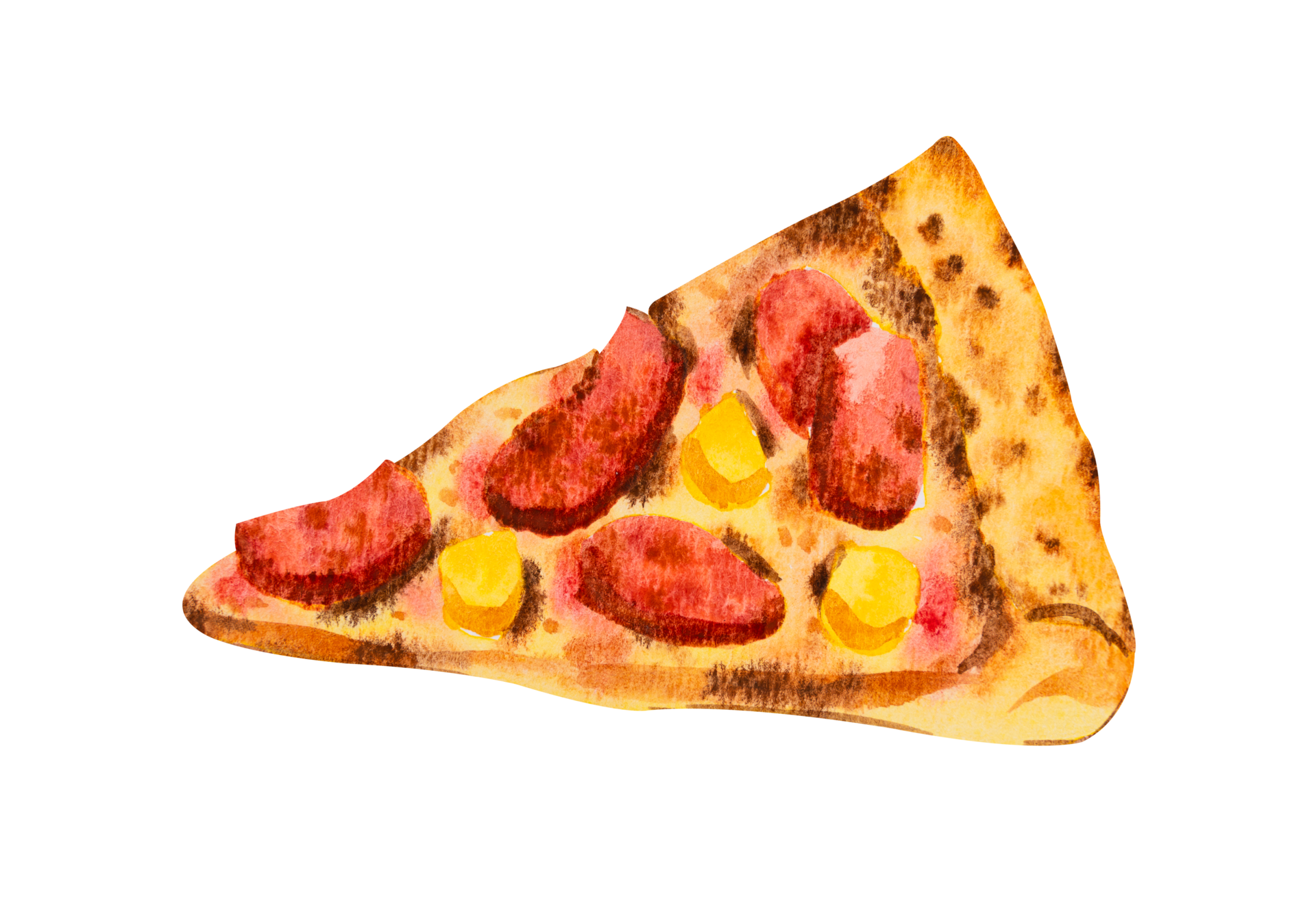 rebanada de pizza hawaiana. acuarela dibujada a mano 12897004 PNG rebanada de pizza hawaiana. acuarela dibujada a mano 12897004 PNG