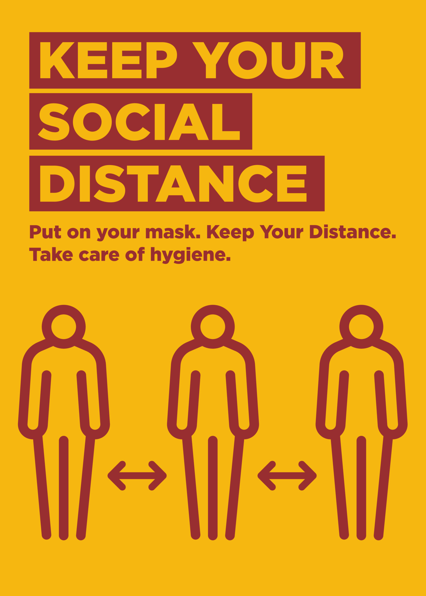 Keep Your Social Distance Poster 12898850 Vector Art at Vecteezy