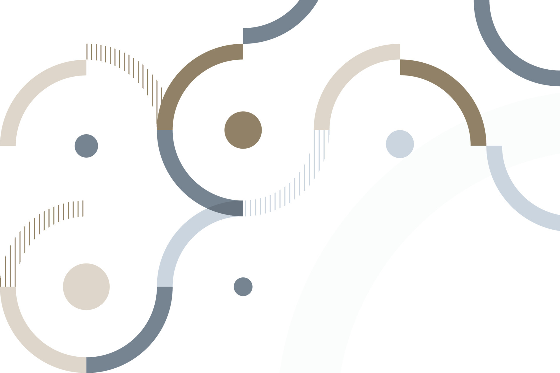 Abstract Geometric Semicircles On White Background Design With Decorative Line Half Circle Shape