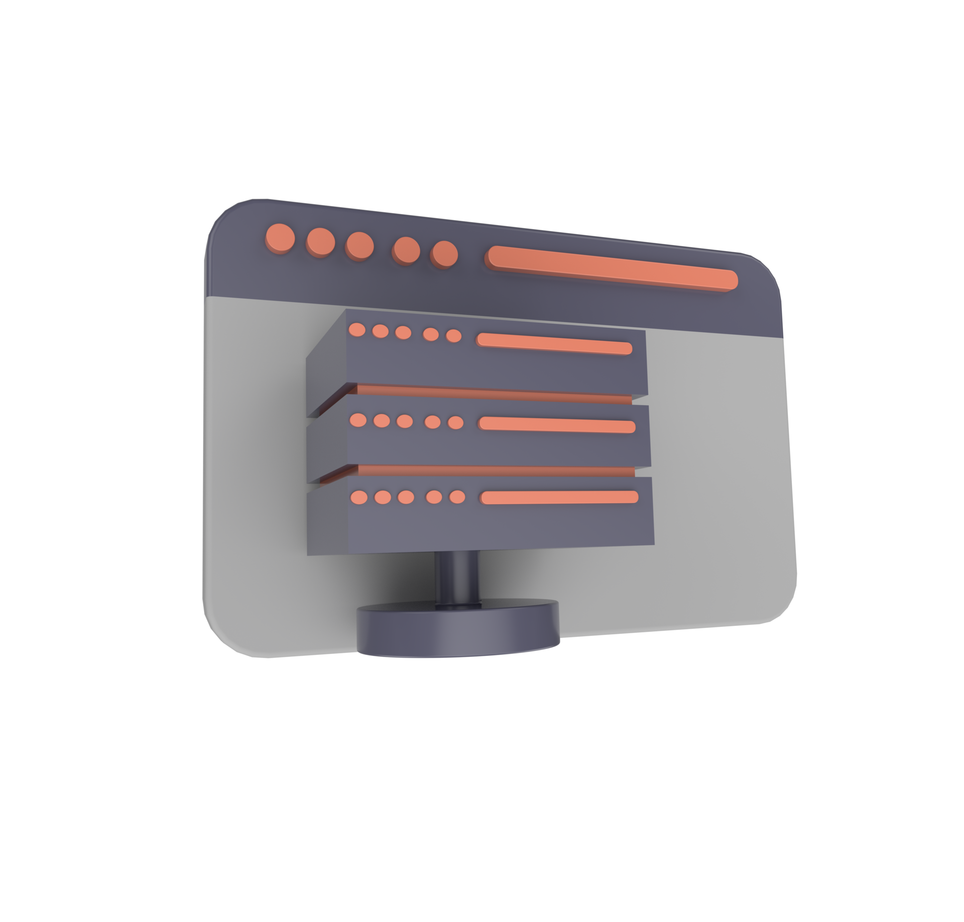 Ilustración 3d Mínima Diseño Web Ui Ux Concepto De Desarrollo Web