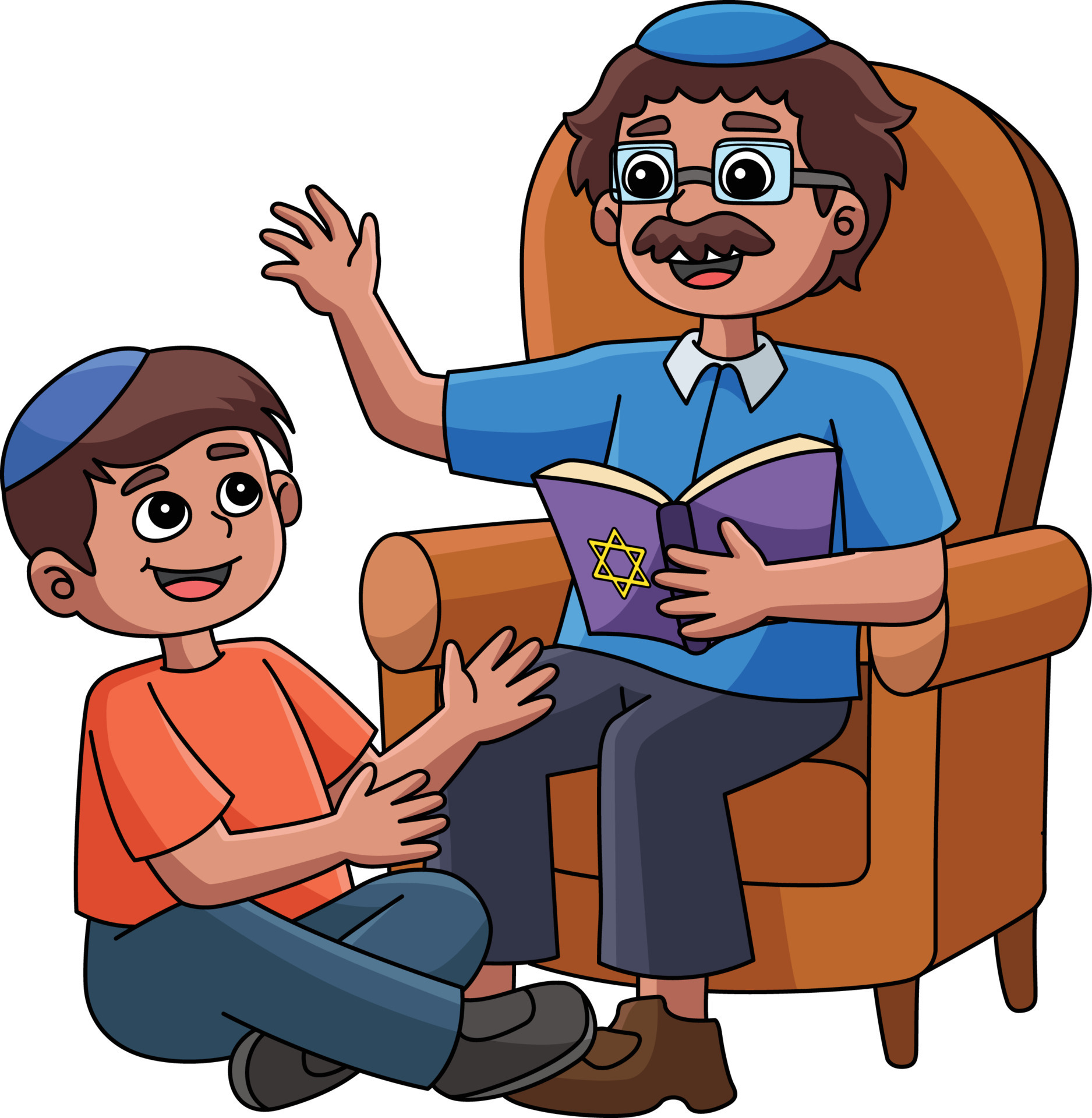 Hanukkah Grandfather Tells Stories Clipart 12902553 Vector Art at Vecteezy Hanukkah Grandfather Tells Stories Clipart 12902553 Vector Art at Vecteezy